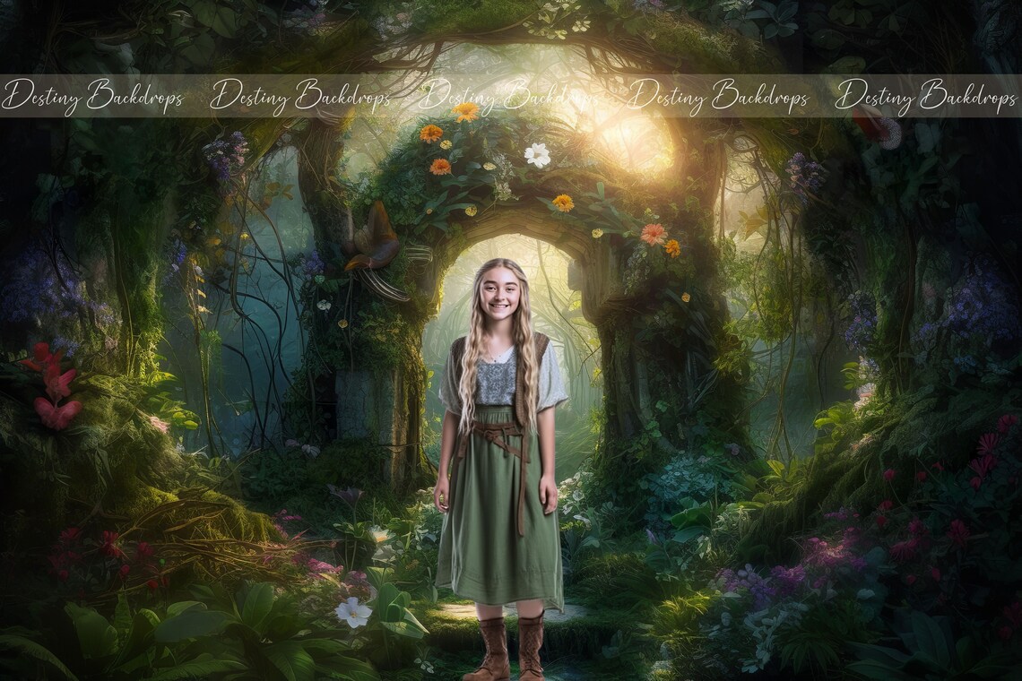 Fantasy Fairy Arch Backdrop Fantasy Digital Background Magical Fantasy ...