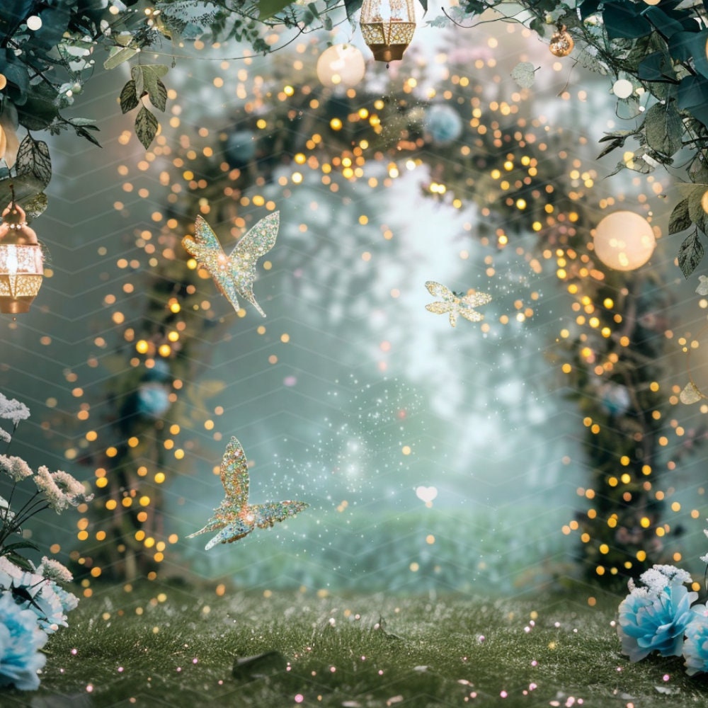 Enchanted Garden Digital Backdrop Magical Background Children ...