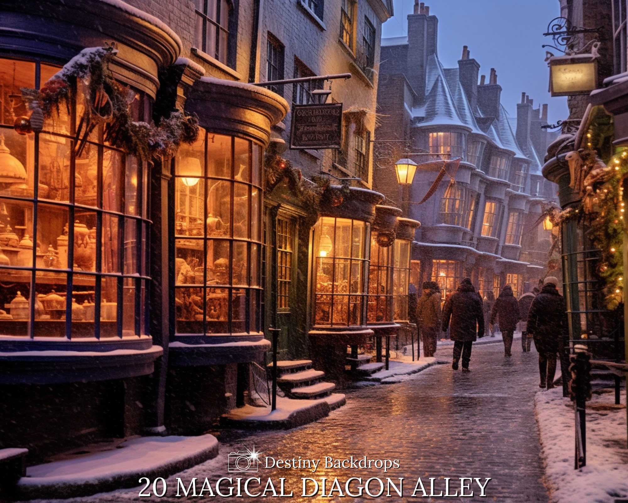 Diagon Alley Backdrops Wizard Background Photoshop Overlay Photography ...