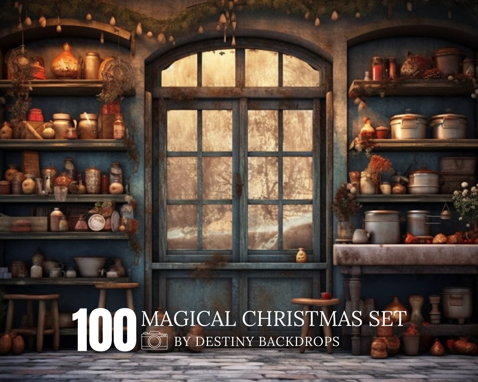 100 Christmas Backdrops Digital Background Massive Christmas Bundle ...