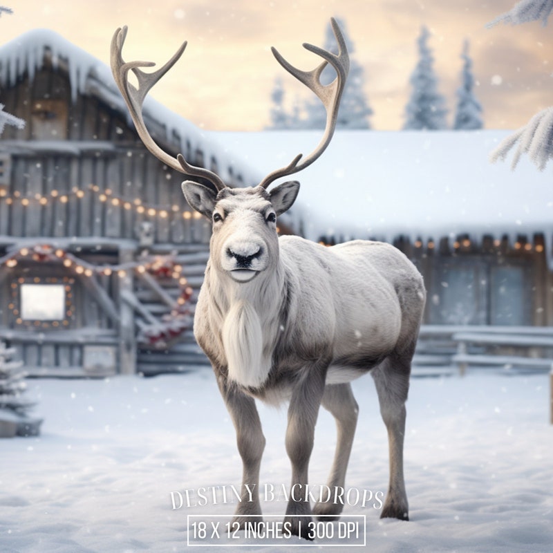 Reindeer Overlay - Etsy