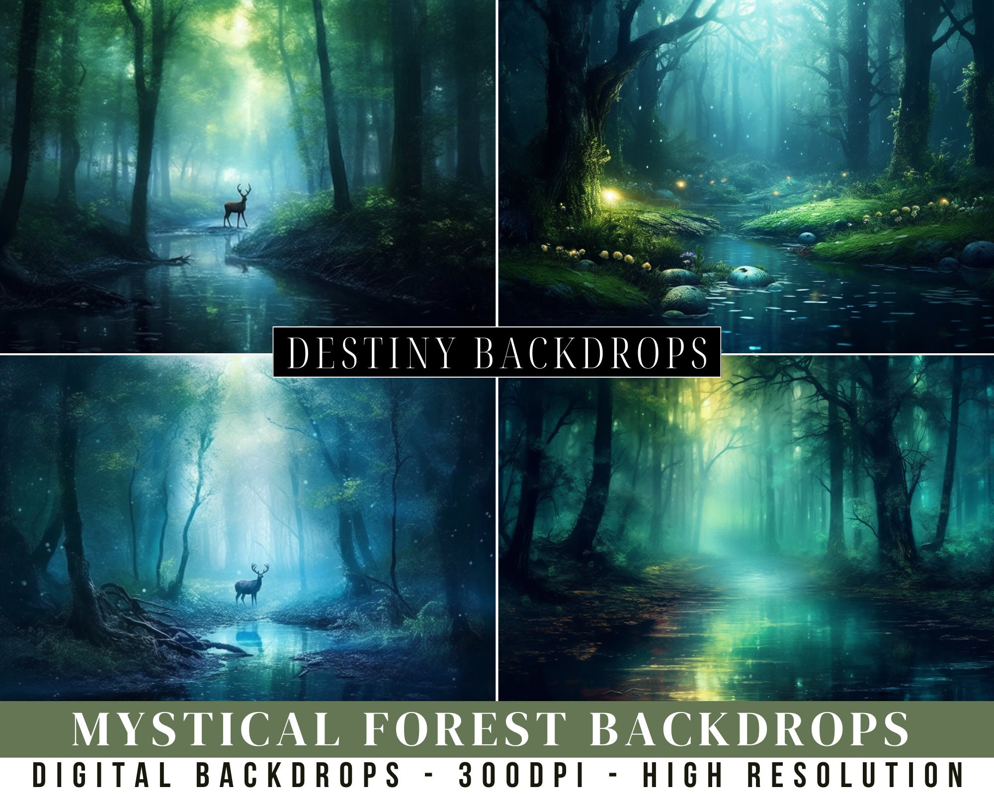 20 Mystical Forest Background Fantasy Forest Mist Backdrop Enchanted ...