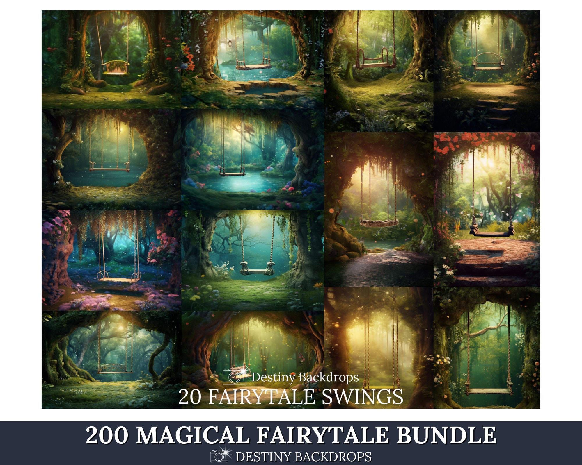 200 Fairy Digital Backdrops Fairy Forest Fairy Background - Etsy