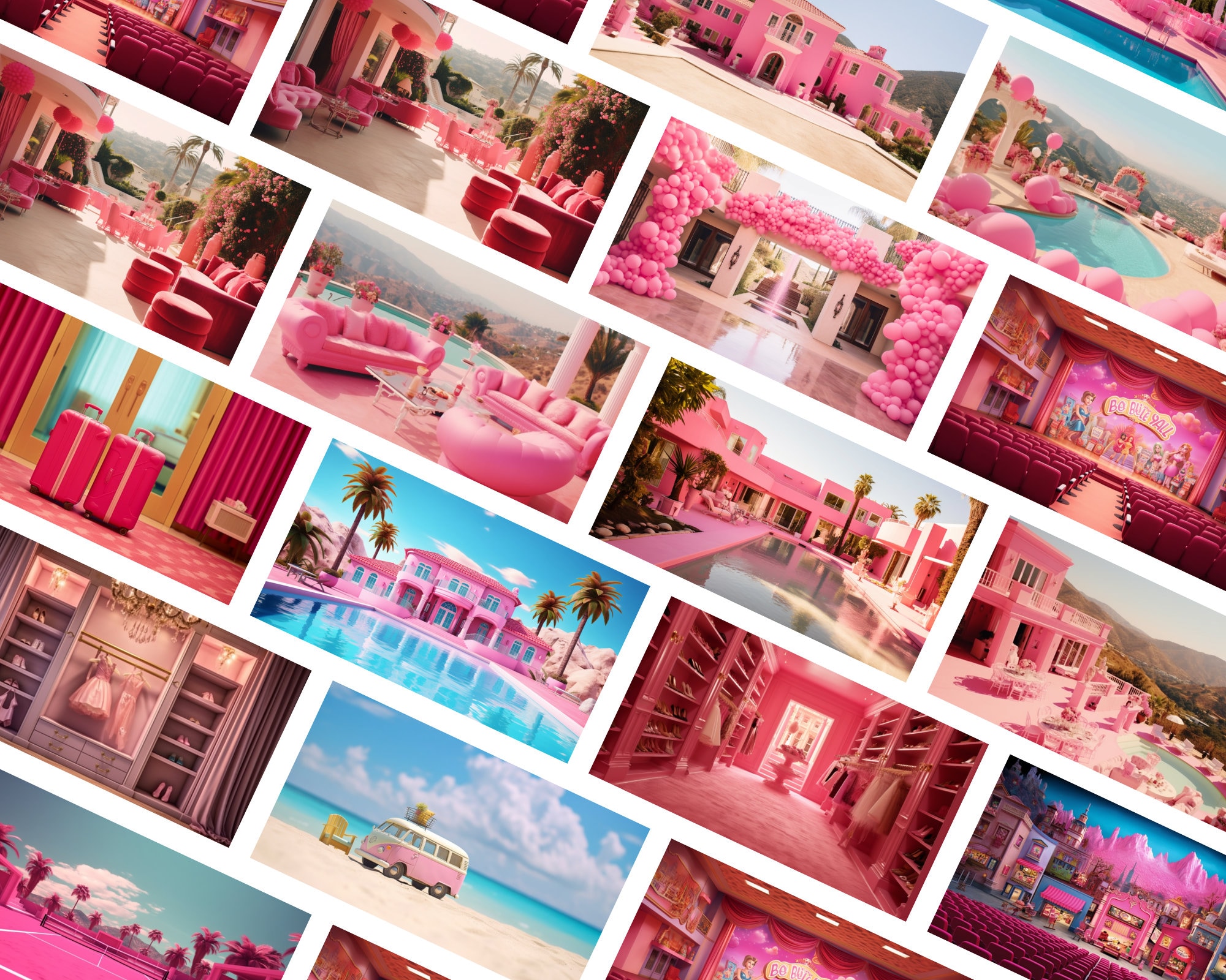 220 Dolly Inspired Digital CG Backdrops Dolly Dream House Backdrop ...