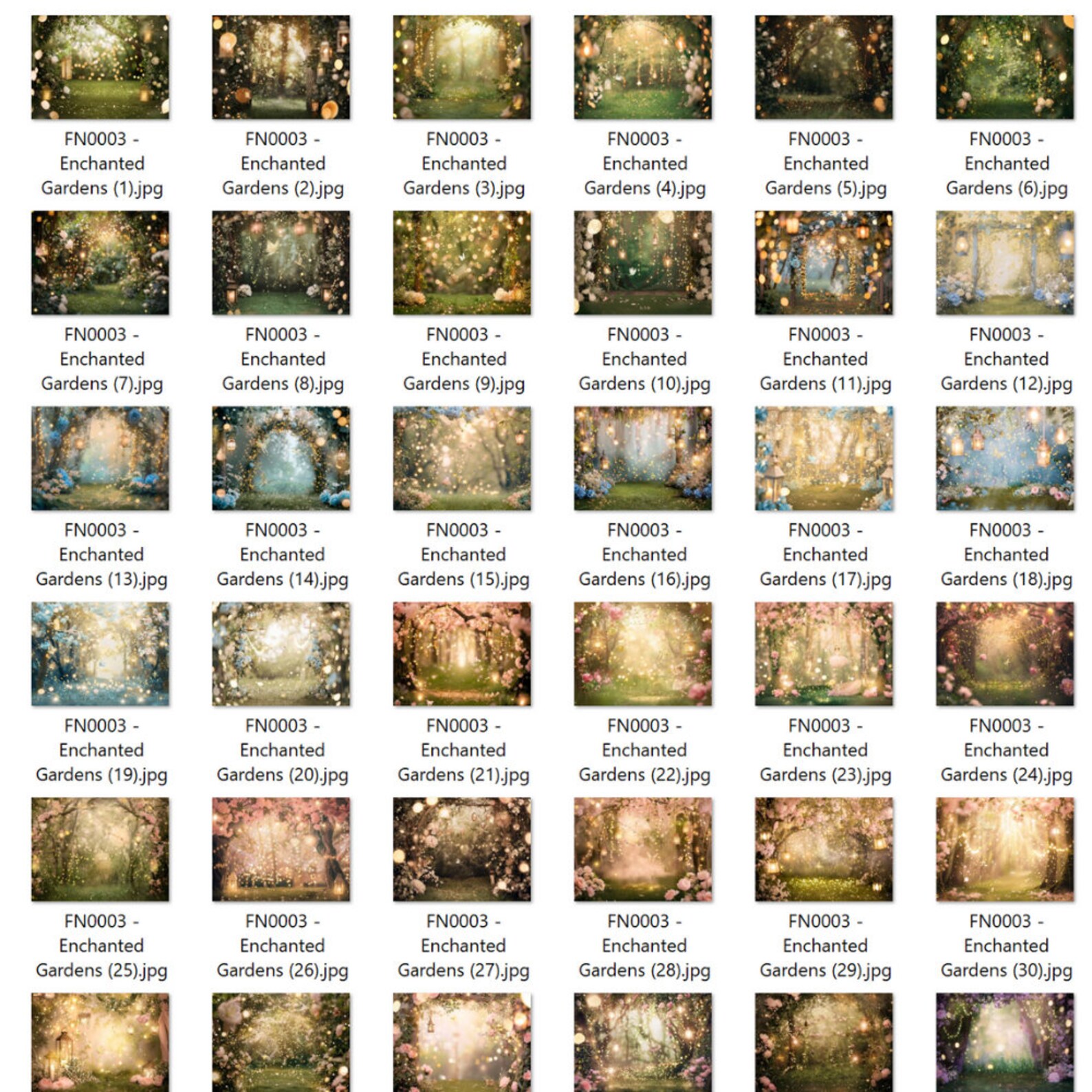 Enchanted Garden Digital Backdrop Magical Background Children ...