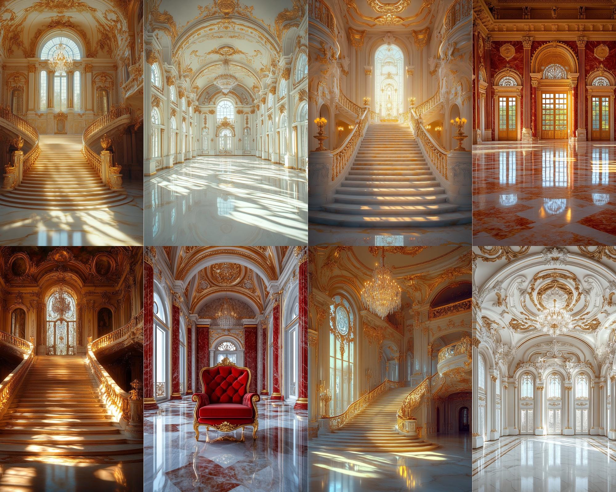 64 Luxury Palace Digital Backdrops – Baroque Royal Interiors, Grand ...
