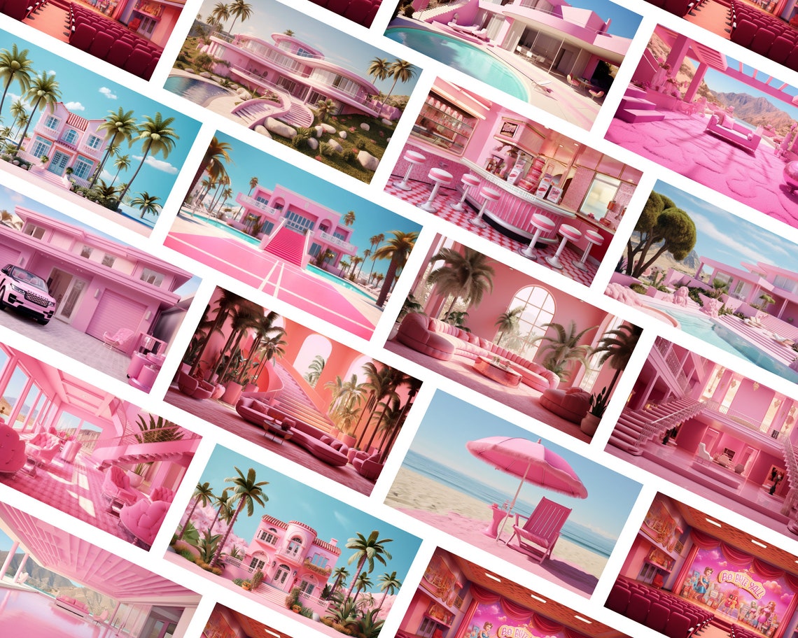 220 Dolly Inspired Digital CG Backdrops Dolly Dream House Backdrop ...