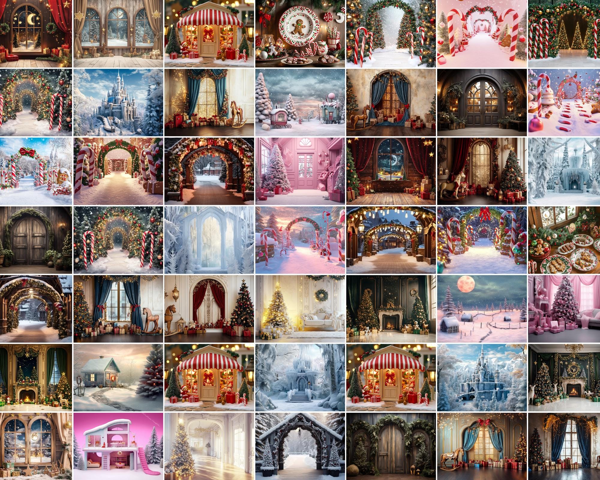 2250 Christmas Backdrops Mega Bundle Festive Holiday Background ...