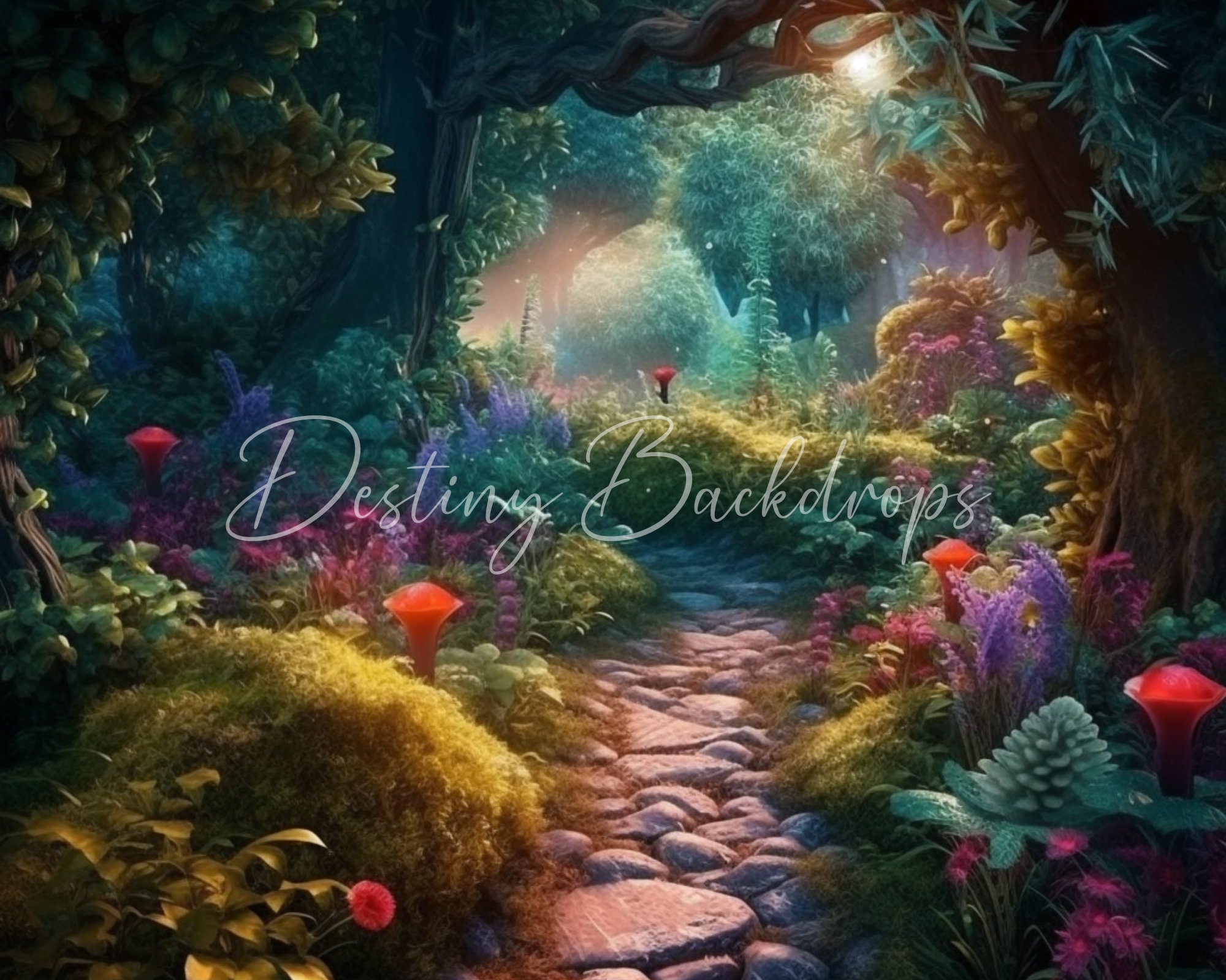 Fairytale Garden Path Backdrop Fairytale Forest Path Backdrop Fine Art ...