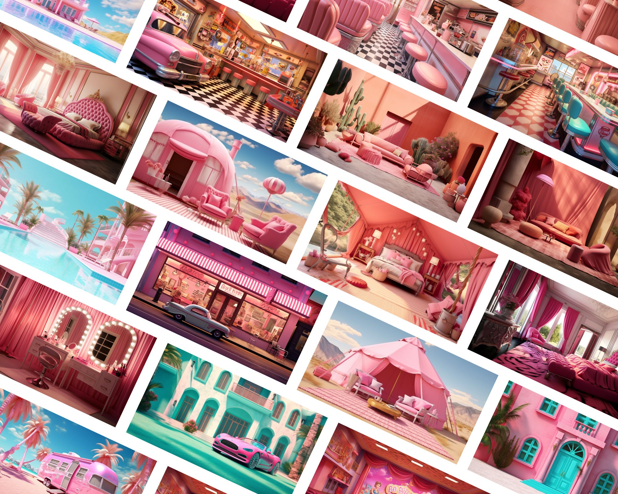 220 Dolly Inspired Digital CG Backdrops Dolly Dream House Backdrop ...