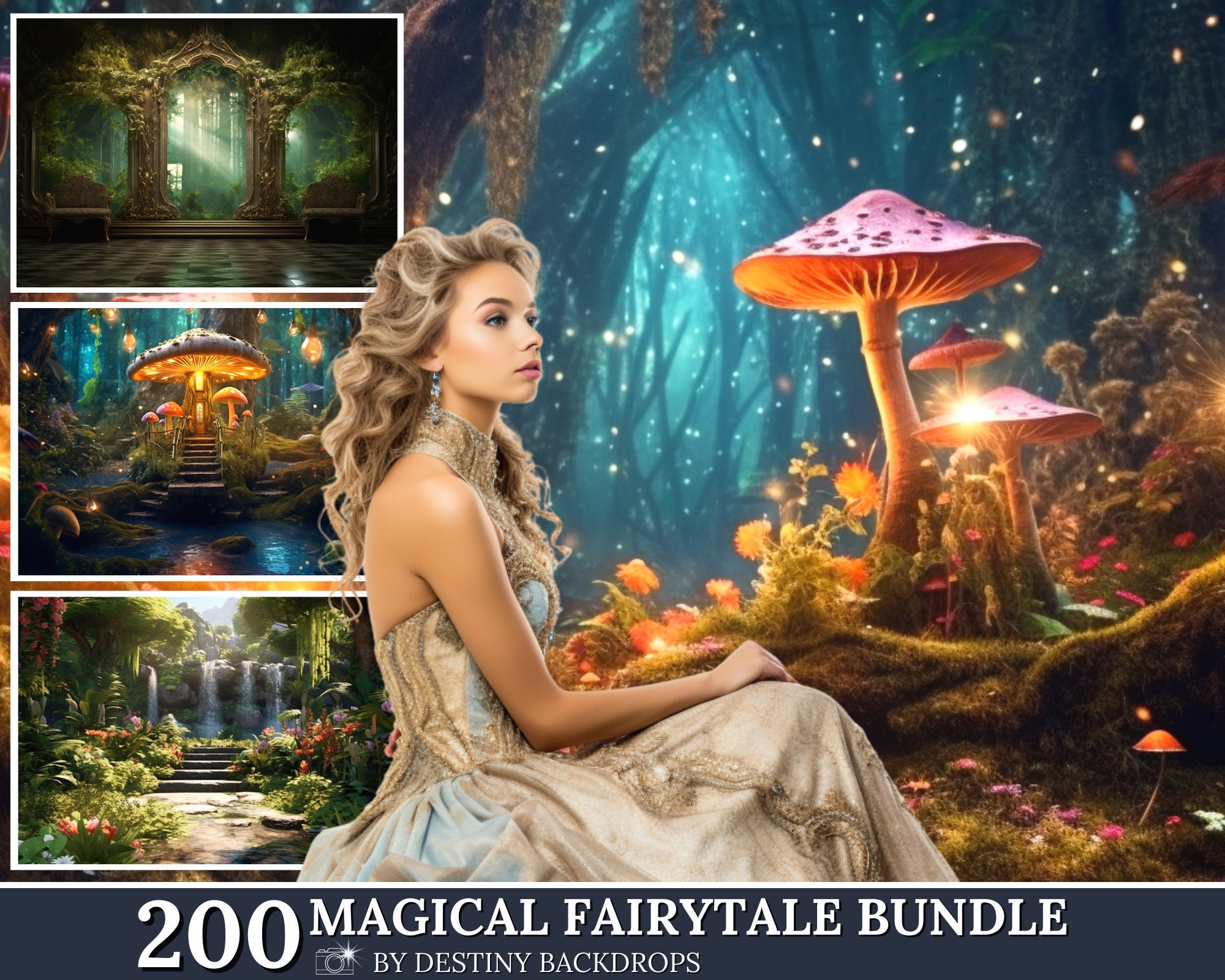 200 Fairy Digital Backdrops Fairy Forest Fairy Background - Etsy