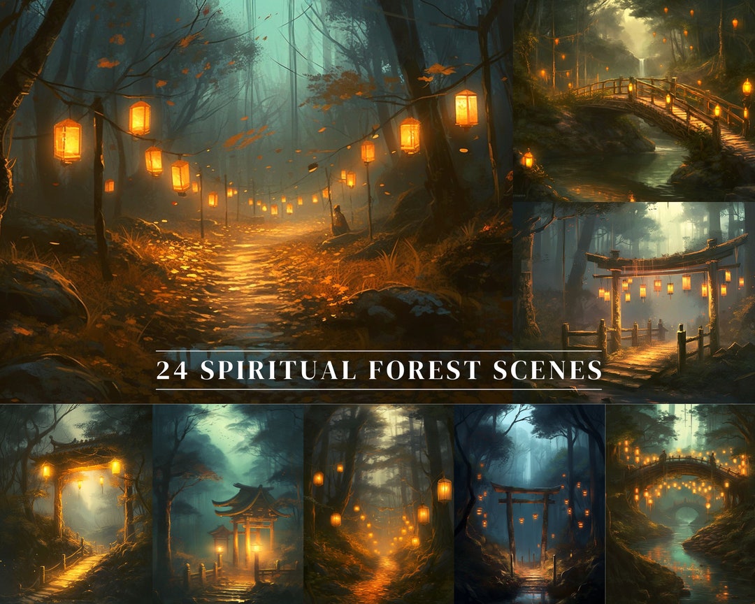 Spiritual Forest Backdrop Fantasy Forest Backdrop Enchanted Forest ...