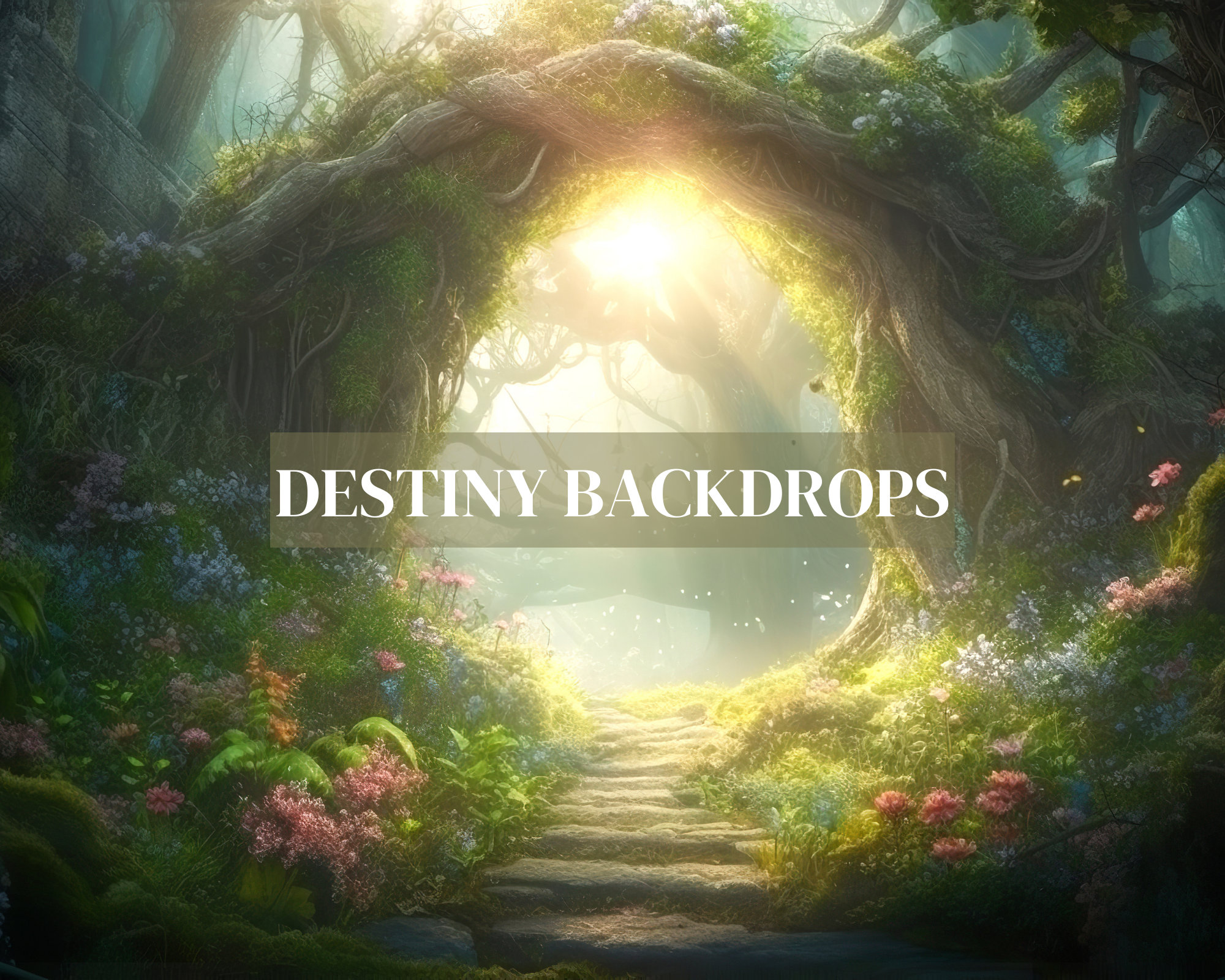 15 Fantasy Arch Forest Lake Backdrops Fantasy Digital Background ...