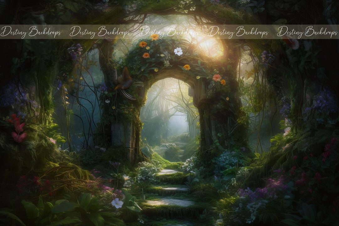 Fantasy Fairy Arch Backdrop Fantasy Digital Background Magical Fantasy ...
