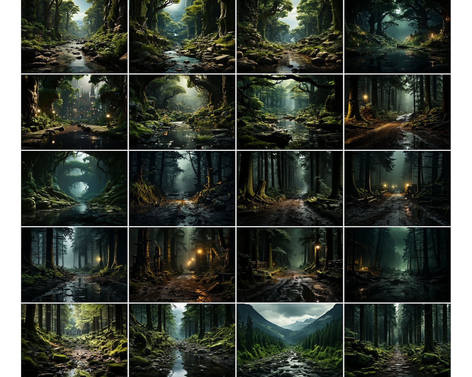 100 Deep Forest Digital Background Creative Composite Wild Forest ...