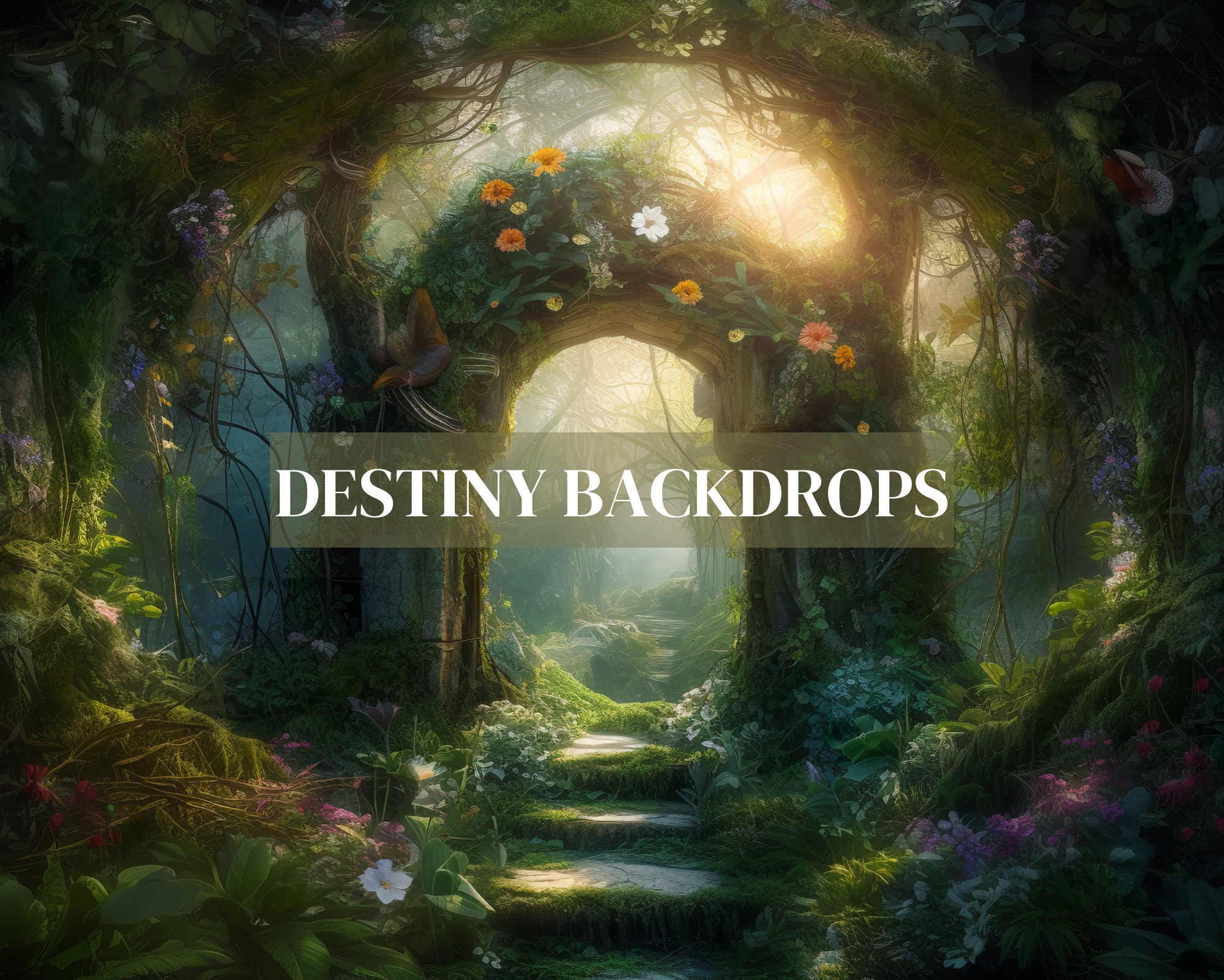 15 Fantasy Forest Backdrops Elven Forest Backdrop Magical Fairy Digital ...