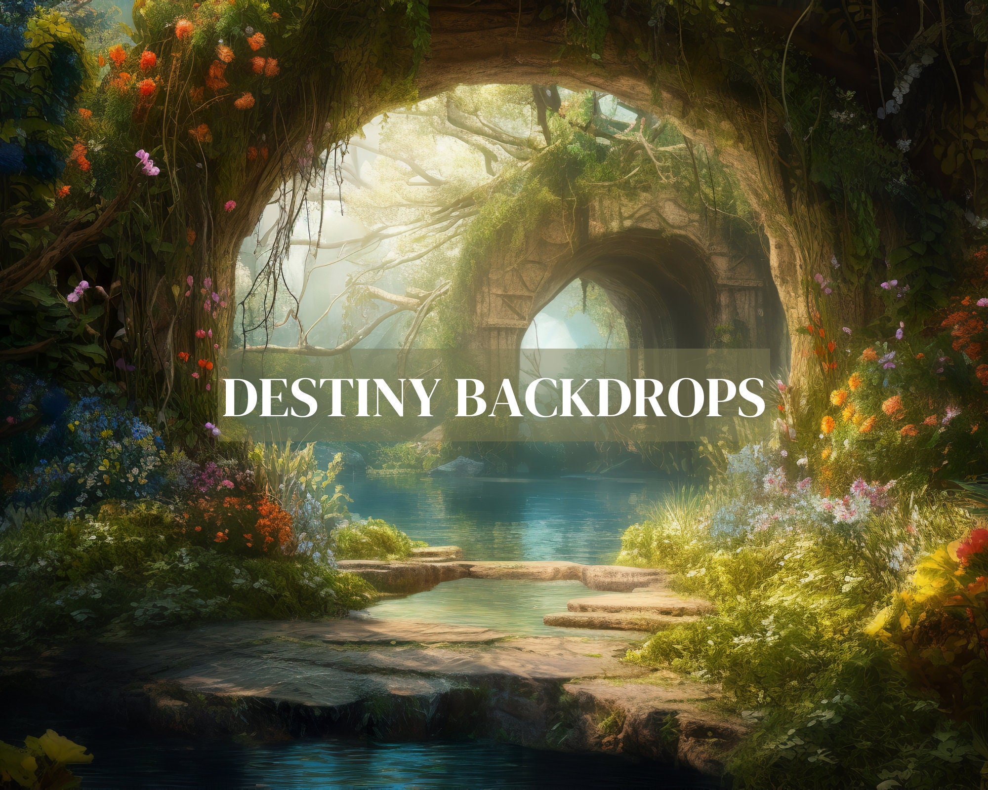 15 Fantasy Forest Backdrops Elven Forest Backdrop Magical Fairy Digital ...