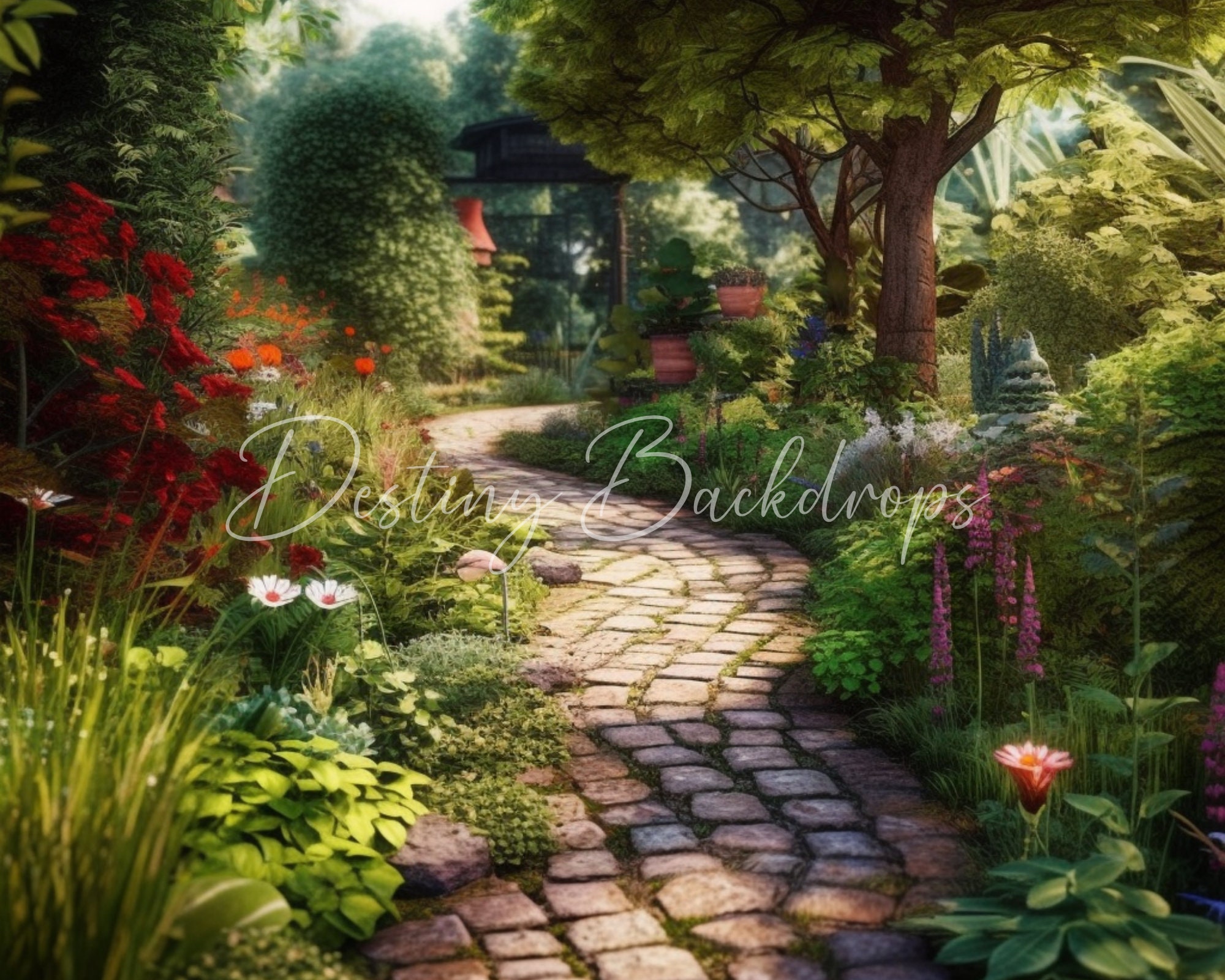 Fairytale Garden Path Backdrop Fairytale Forest Path Backdrop - Etsy