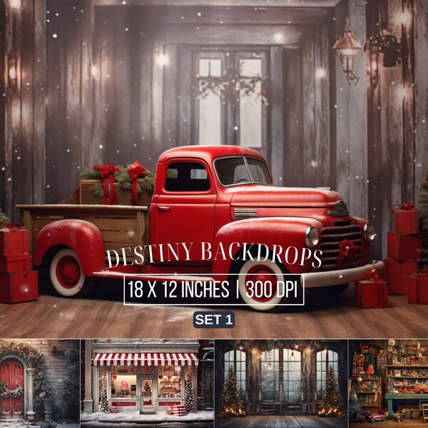 Santa Backdrop - Etsy