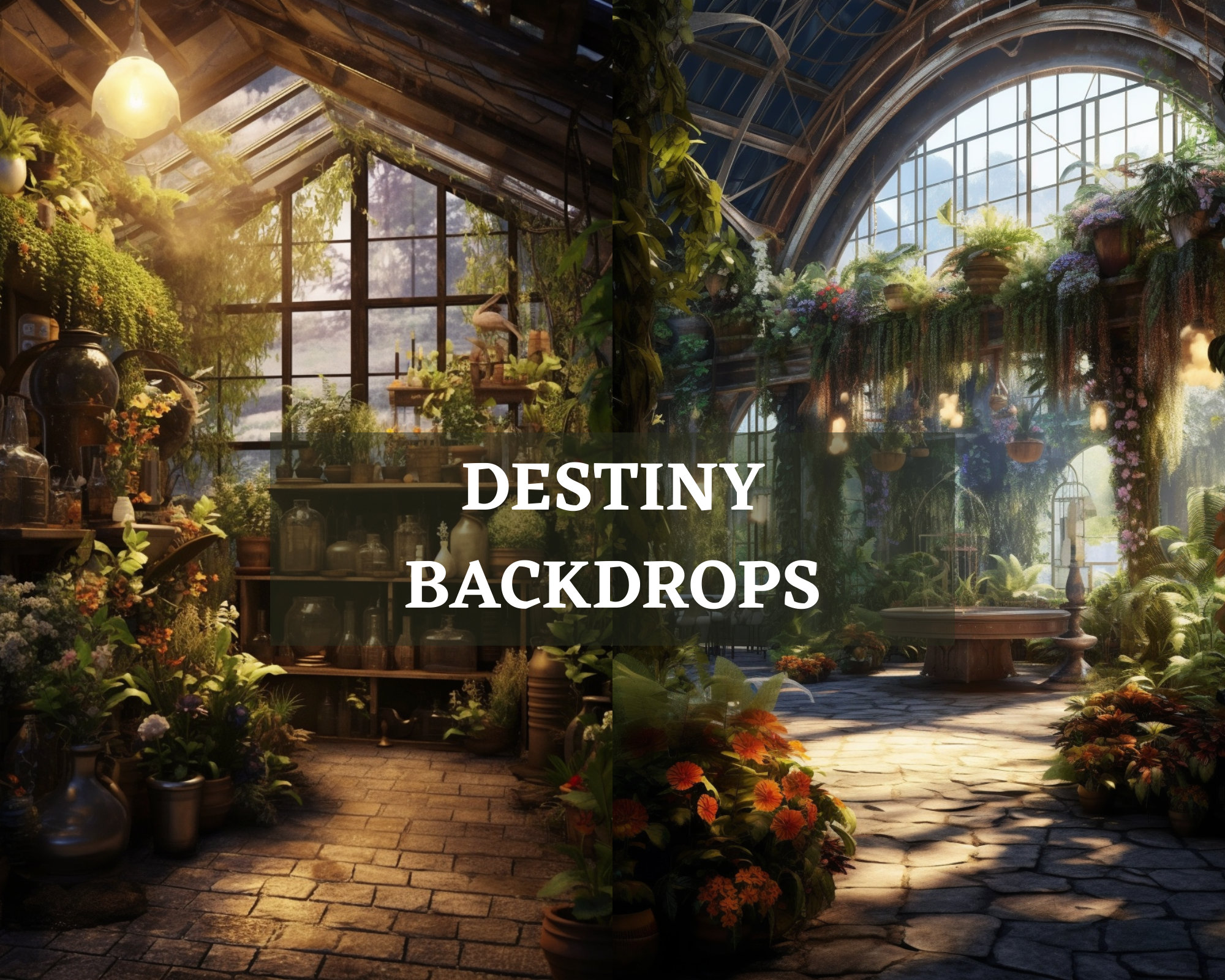10 Fantasy Rococo Greenhouse Backdrop Enchanted Greenhouse Background ...
