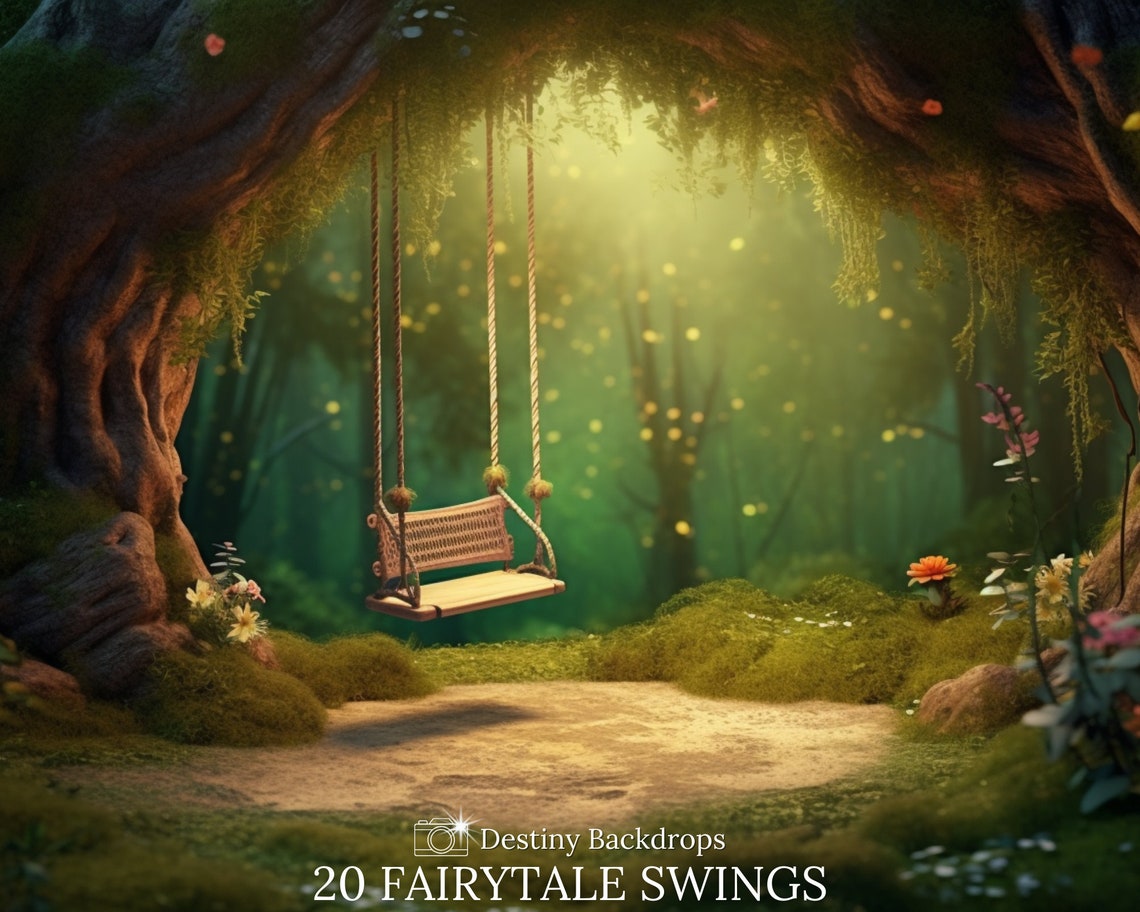 20 Fairytale Swing Digital Backdrops Bundle Enchanting Medieval ...