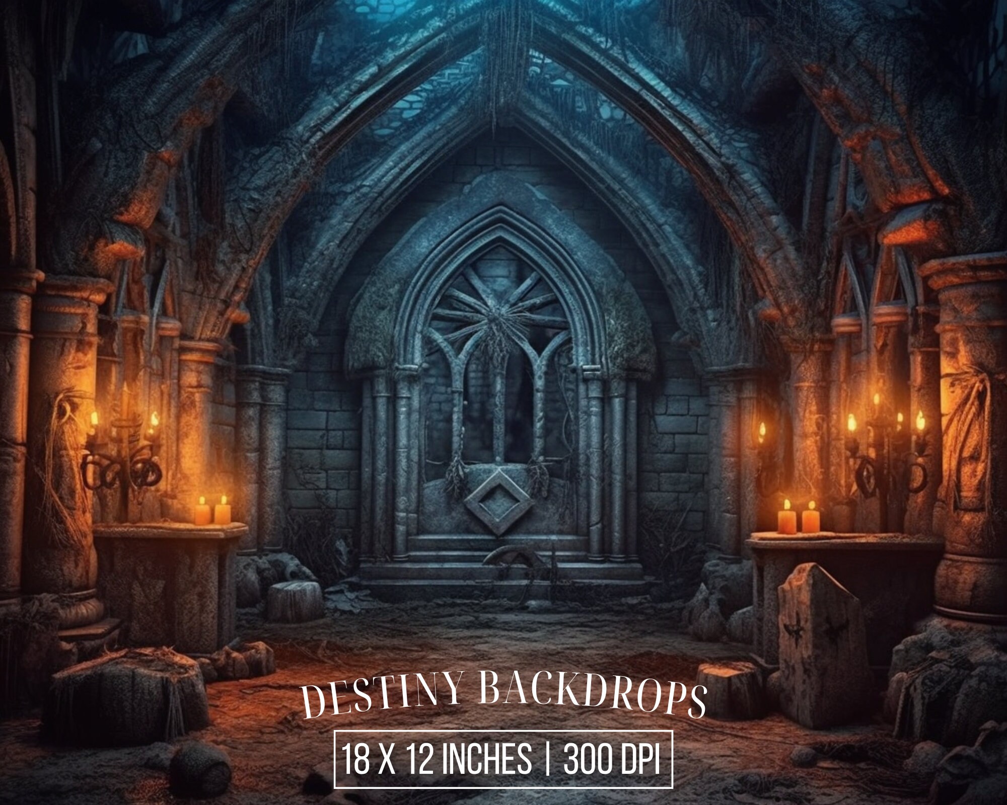 160 Halloween Backdrop Digital Bundle Halloween Horror Background ...