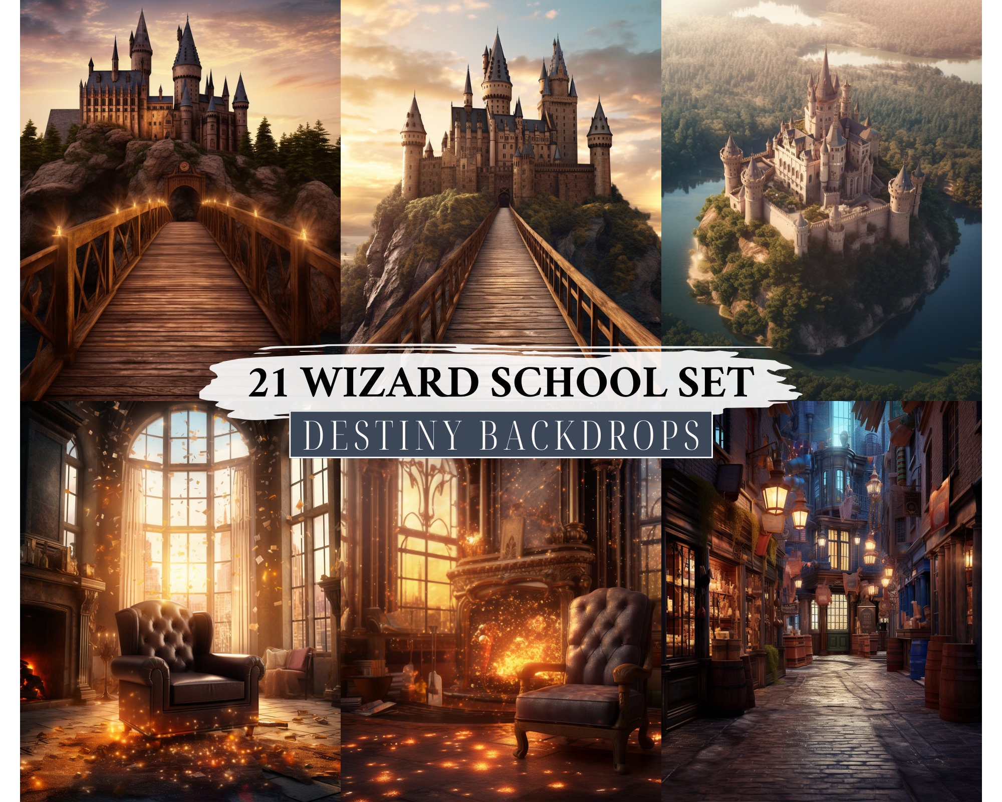 Magic Wizard Train Digital Download Photoshop Overlay Photography Background Christmas Gift Idea ...
