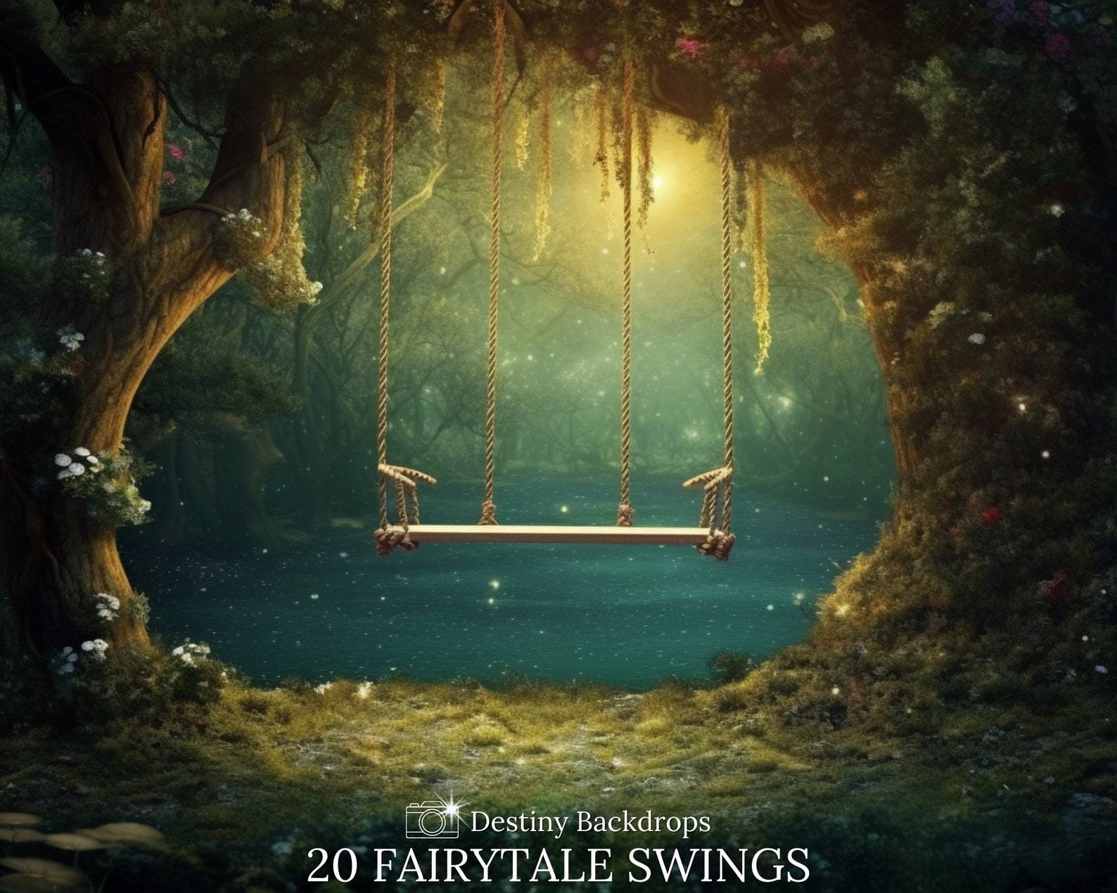 20 Fairytale Swing Digital Backdrops Bundle Enchanting Medieval ...