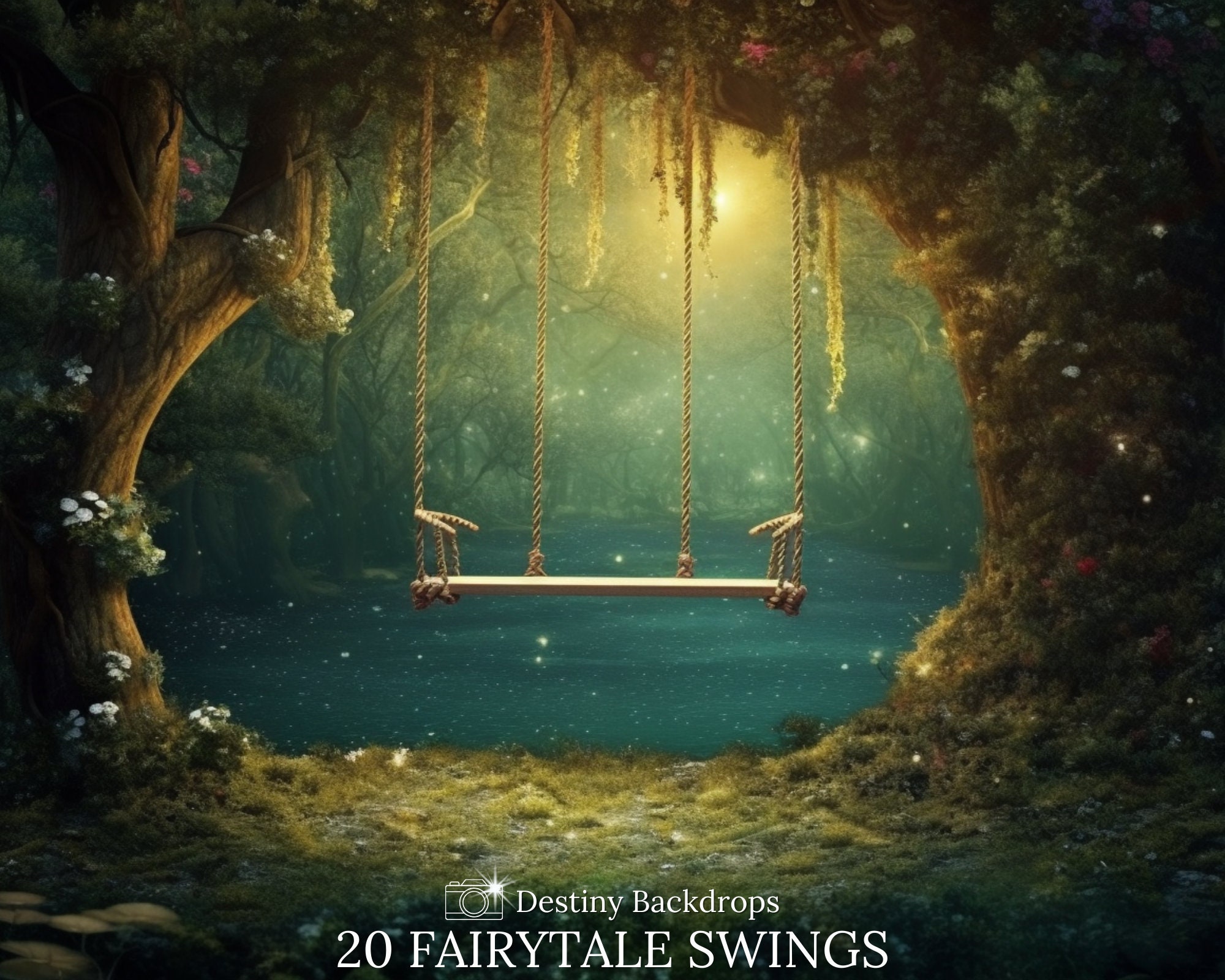 20 Fairytale Swing Digital Backdrops Bundle Enchanting Medieval ...