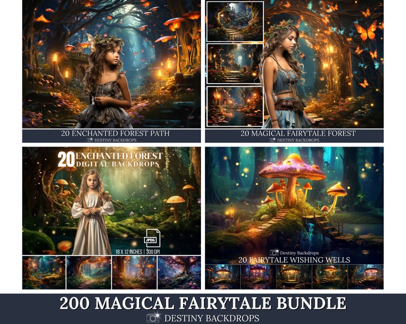 200 Fairy Digital Backdrops Fairy Forest Fairy Background Fantasy ...