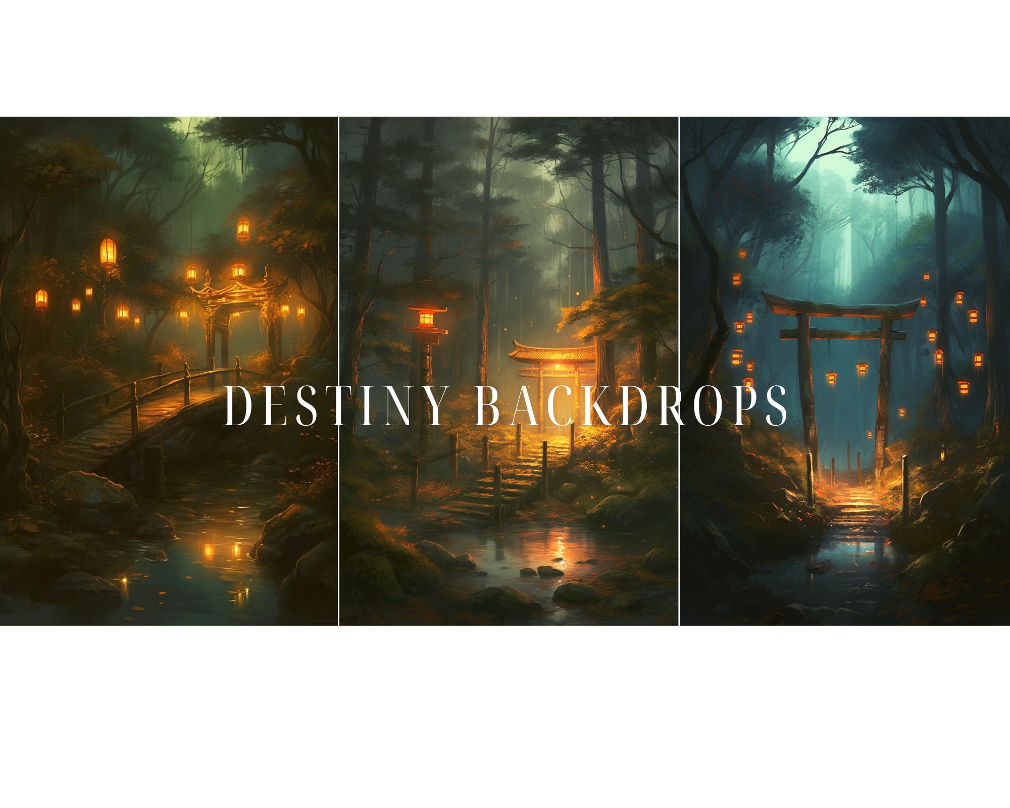 Spiritual Forest Backdrop Fantasy Forest Backdrop Enchanted Forest ...