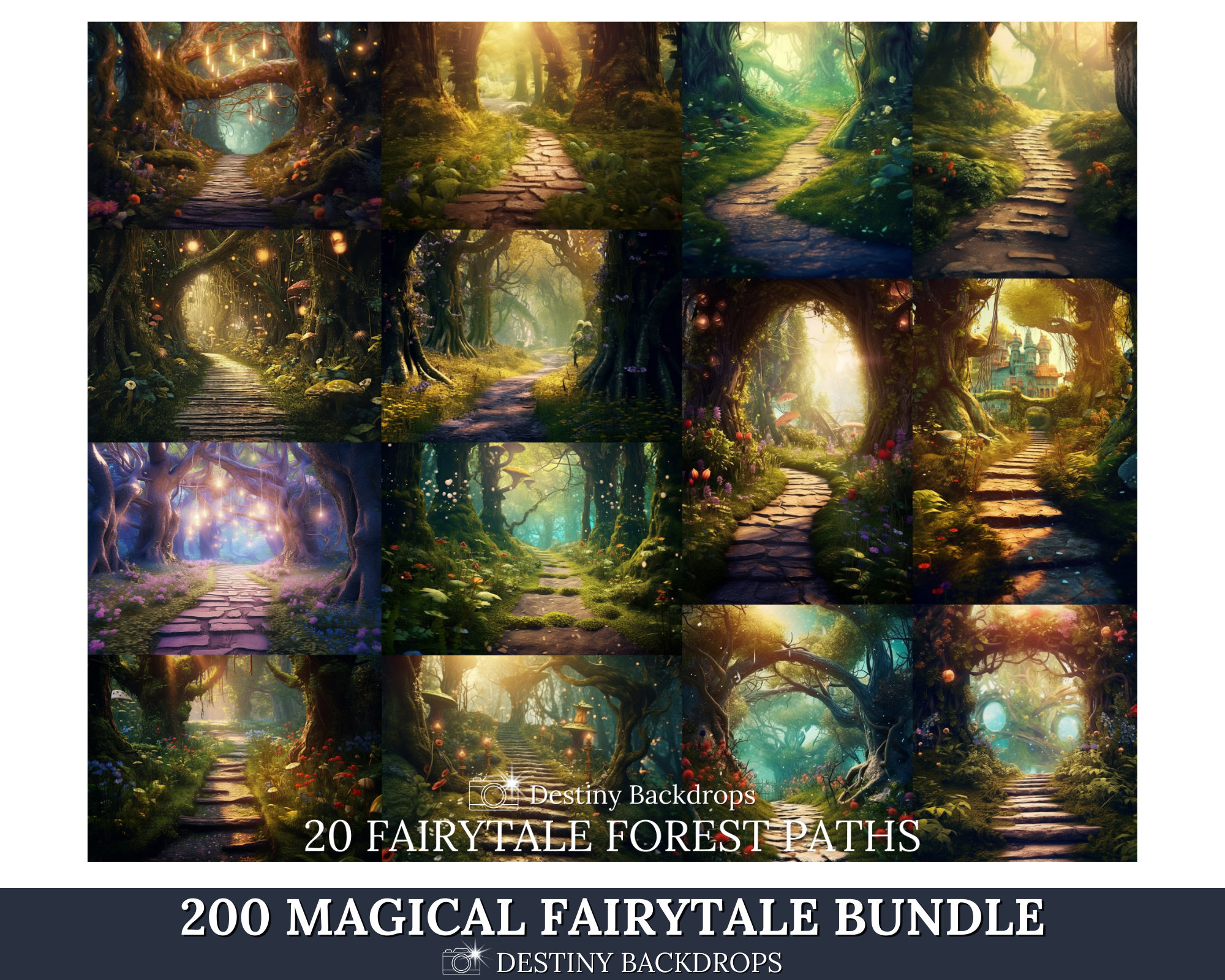 200 Fairy Digital Backdrops Fairy Forest Fairy Background - Etsy