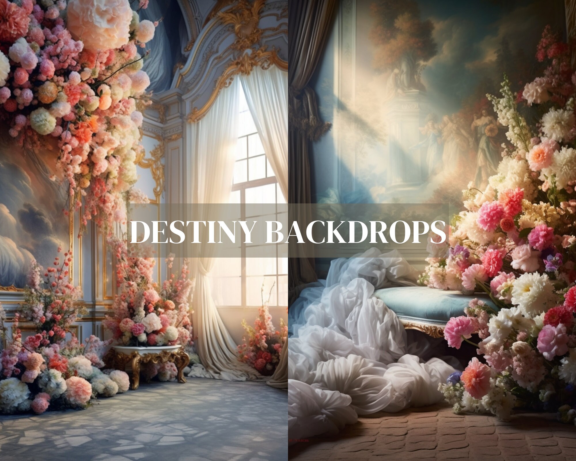 10 Rococo Floral Backdrop Rococo Garden Backdrop Rococo Backdrop ...