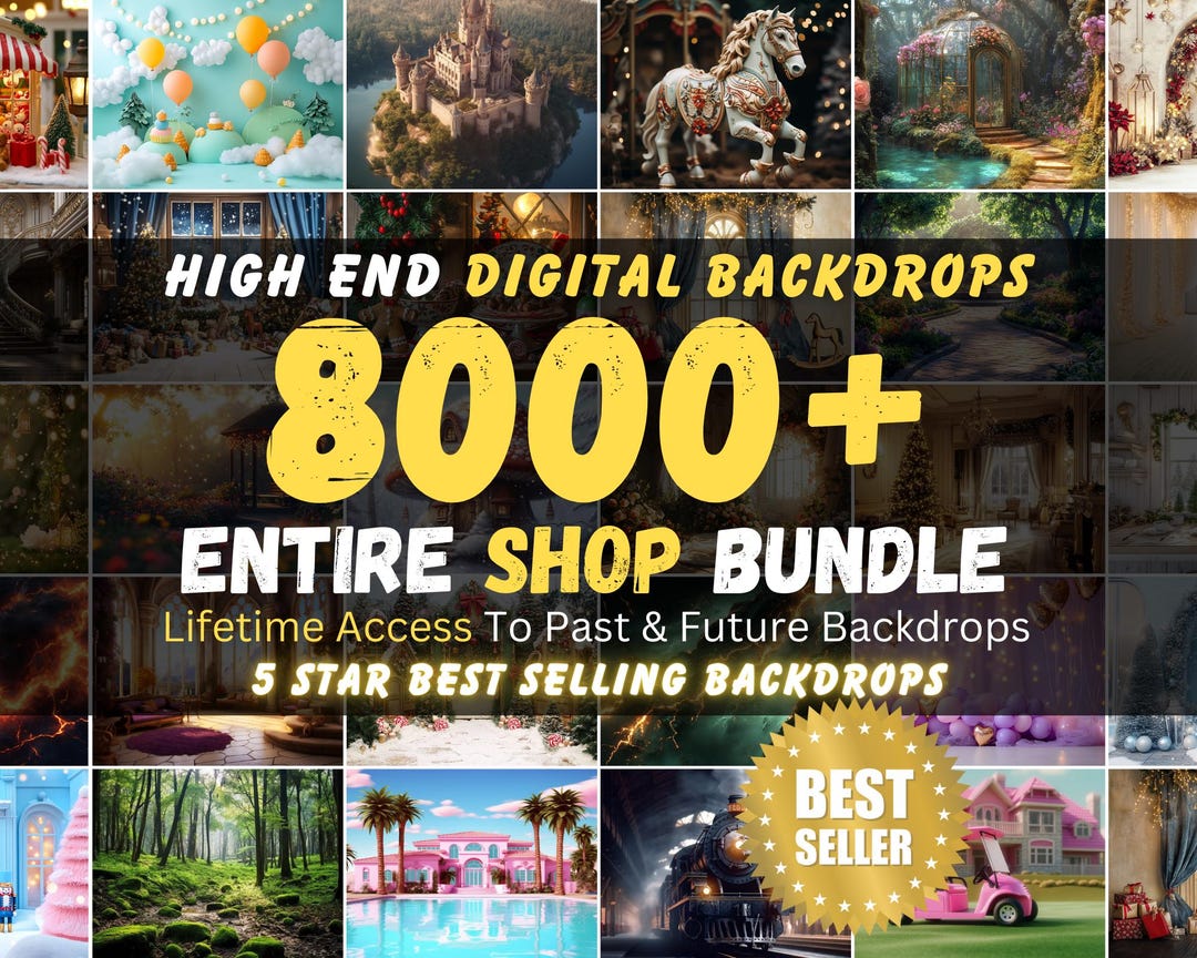 8000+ Entire Shop Digital Backdrops Mega Bundle, Digital Backgrounds ...