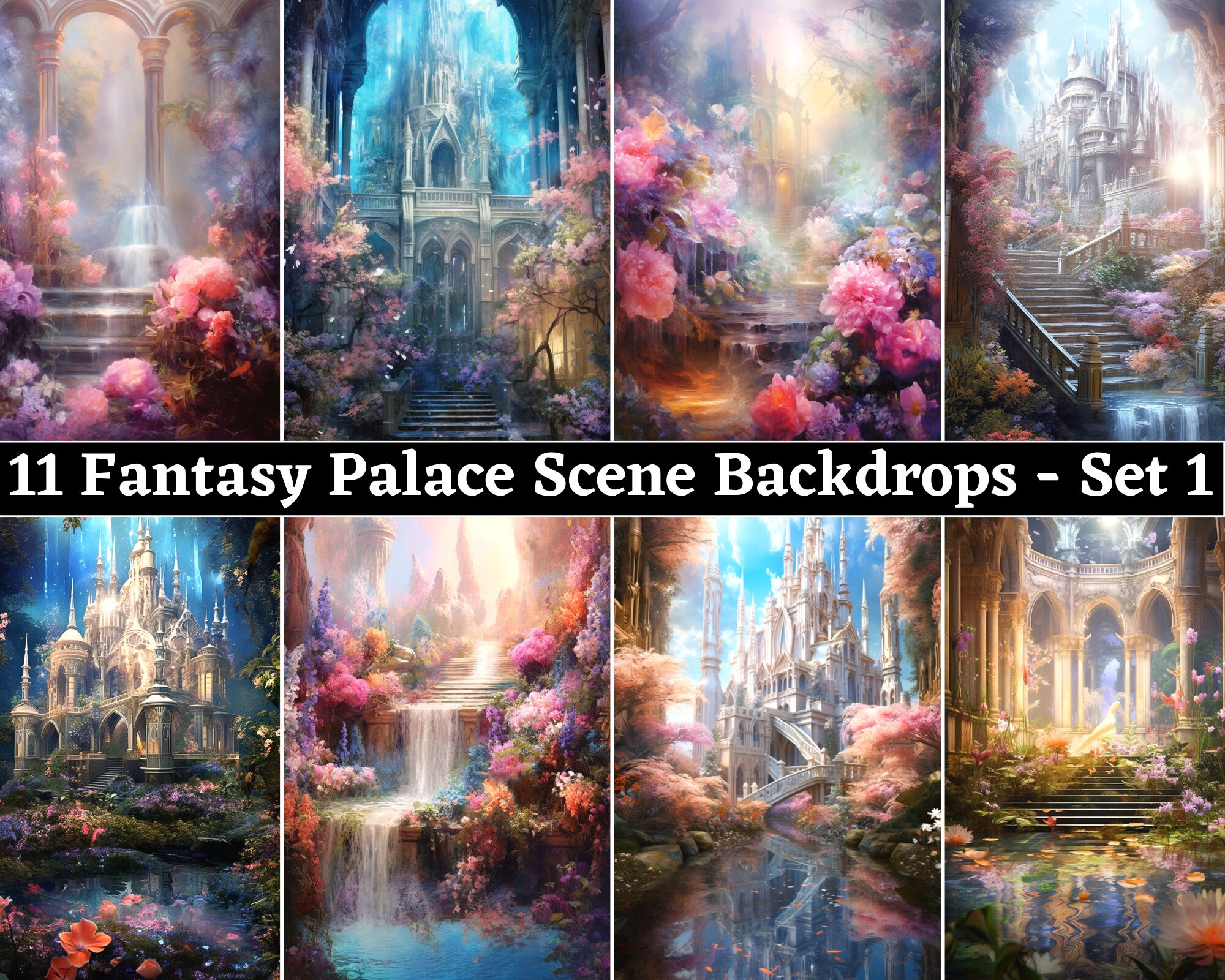 11 Fantasy Palace Backdrop Elegant Palace Backdrop Magical Landscape ...