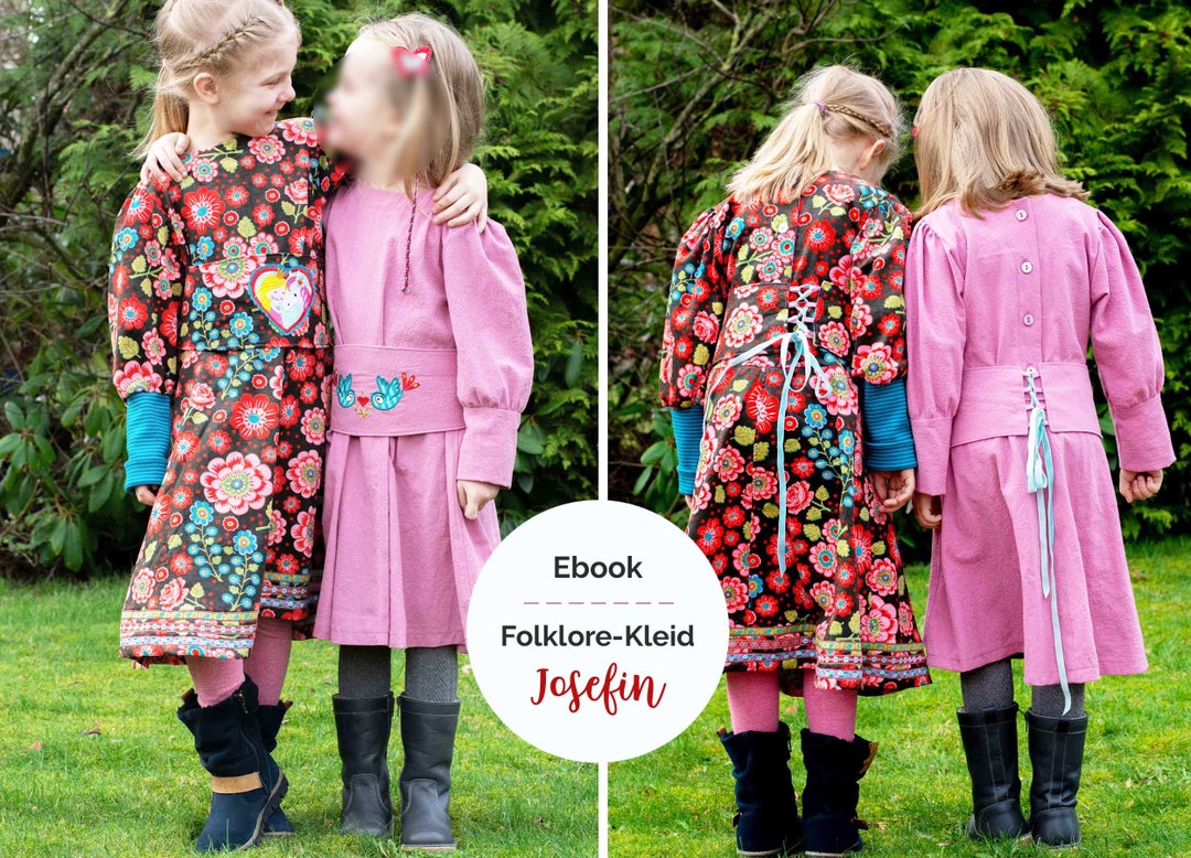 PDF Pattern Folklore Children's Dress Josefin Gr. 86/92 - Etsy