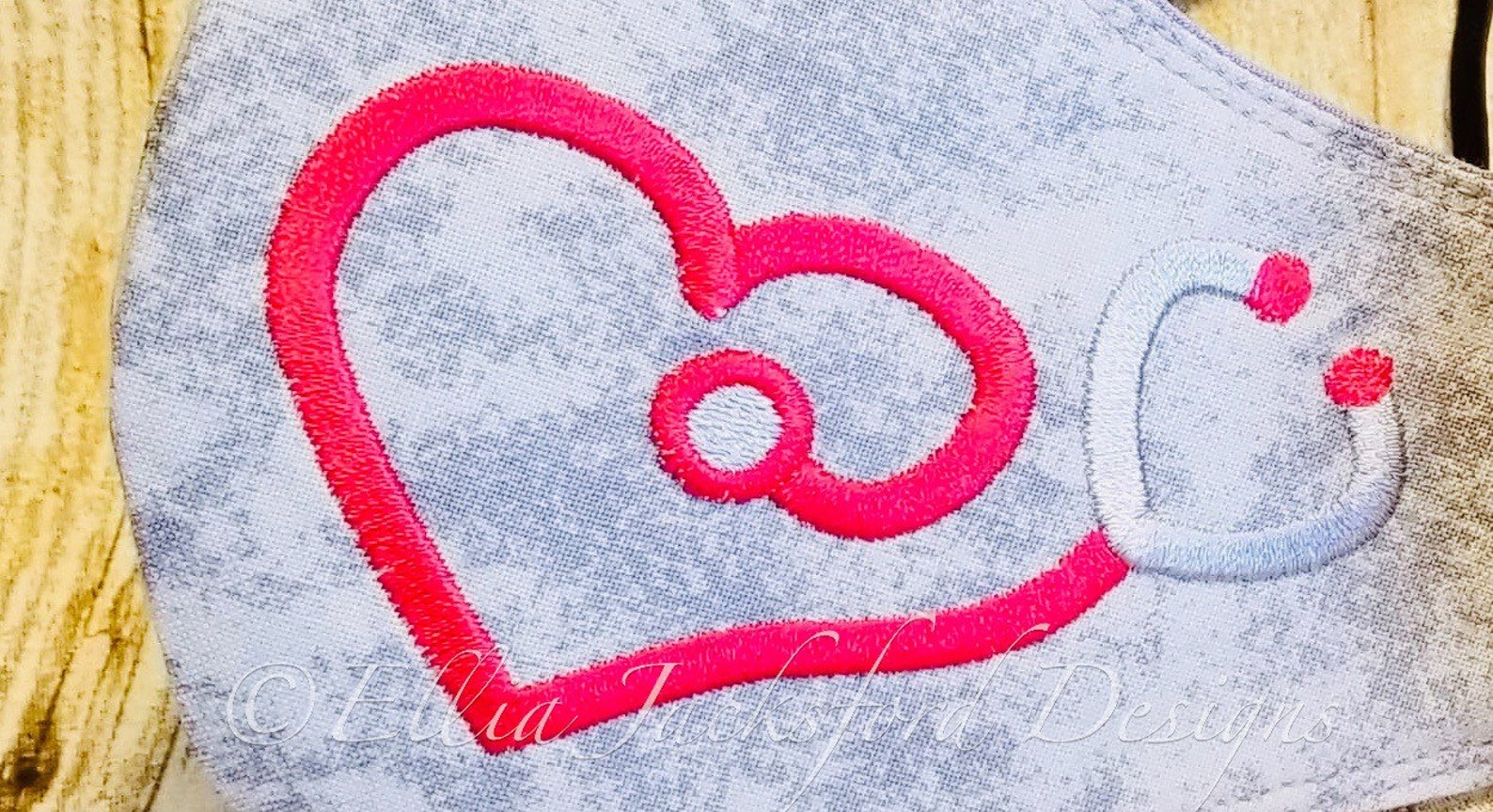 Stethoscope Heart Embroidery Design 2 SIZES | Etsy