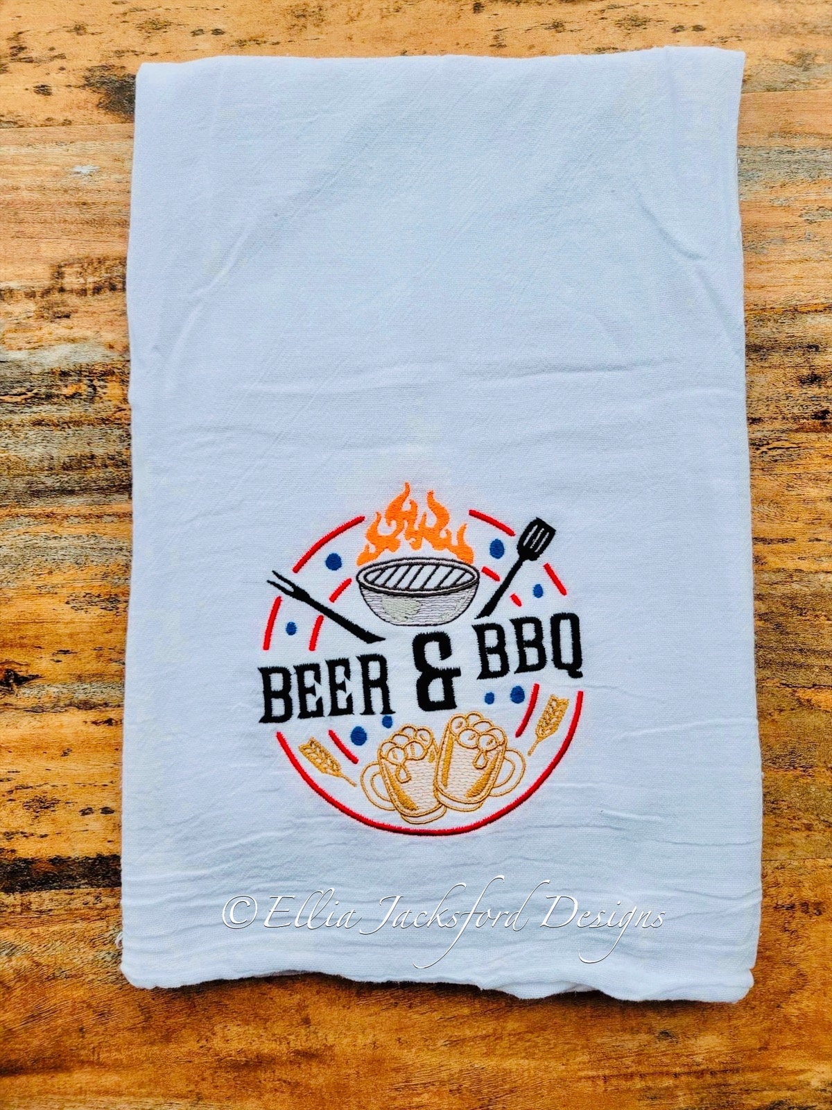 BBQ Embroidery Design SET OF 5 - Etsy