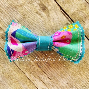 ITH Bow Tie Embroidery Design 2 FINISHES - Etsy