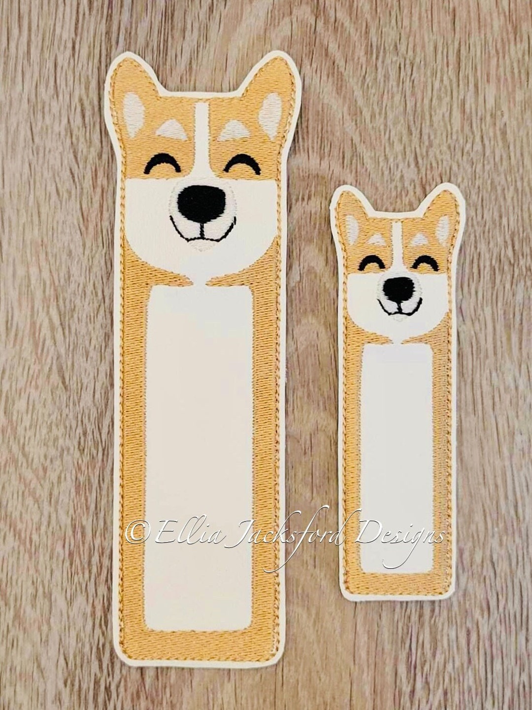 Corgi Bookmark Embroidery Design 2 SIZES - Etsy