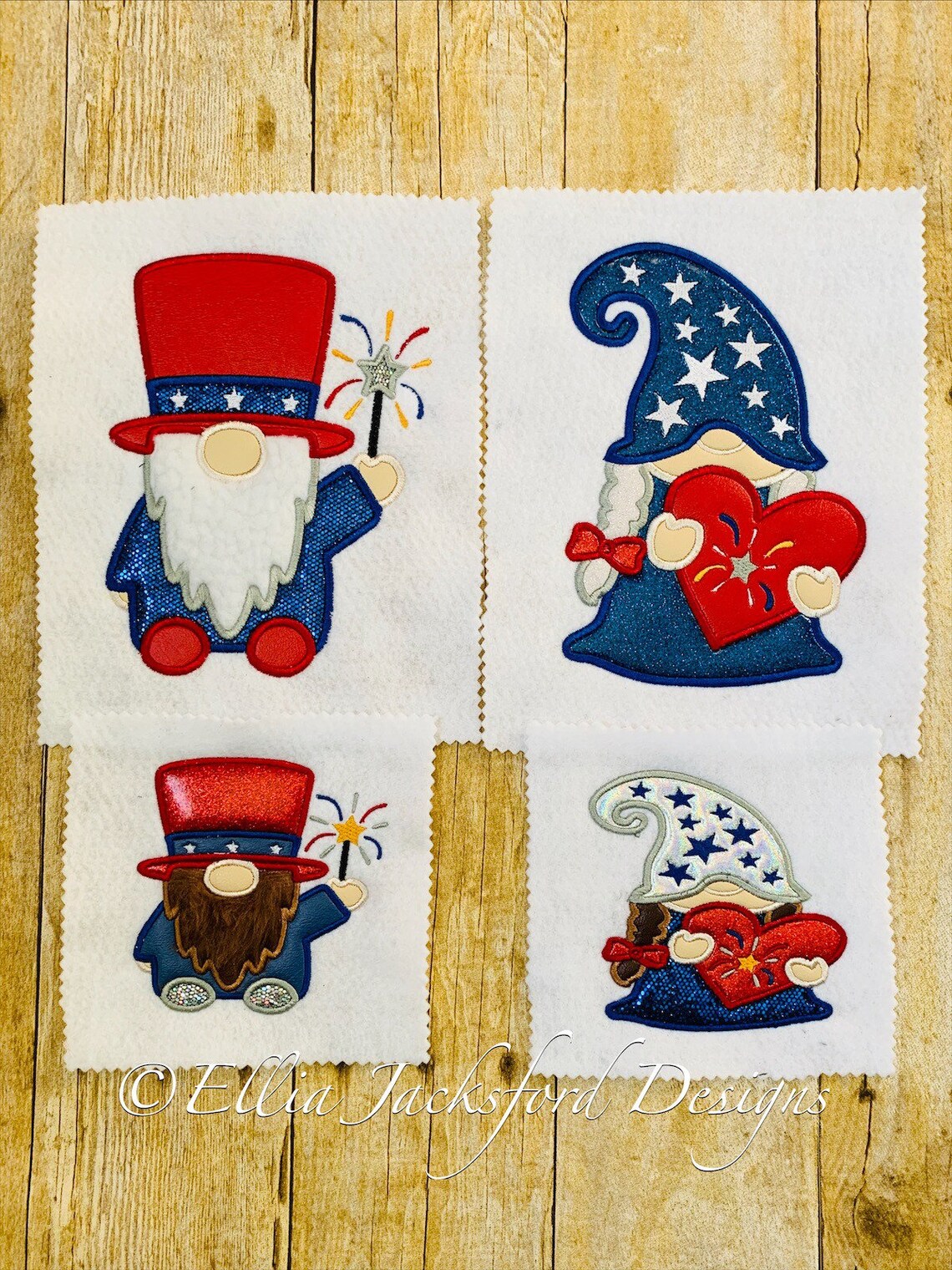 Americana Gnomes Applique Embroidery Design - Etsy