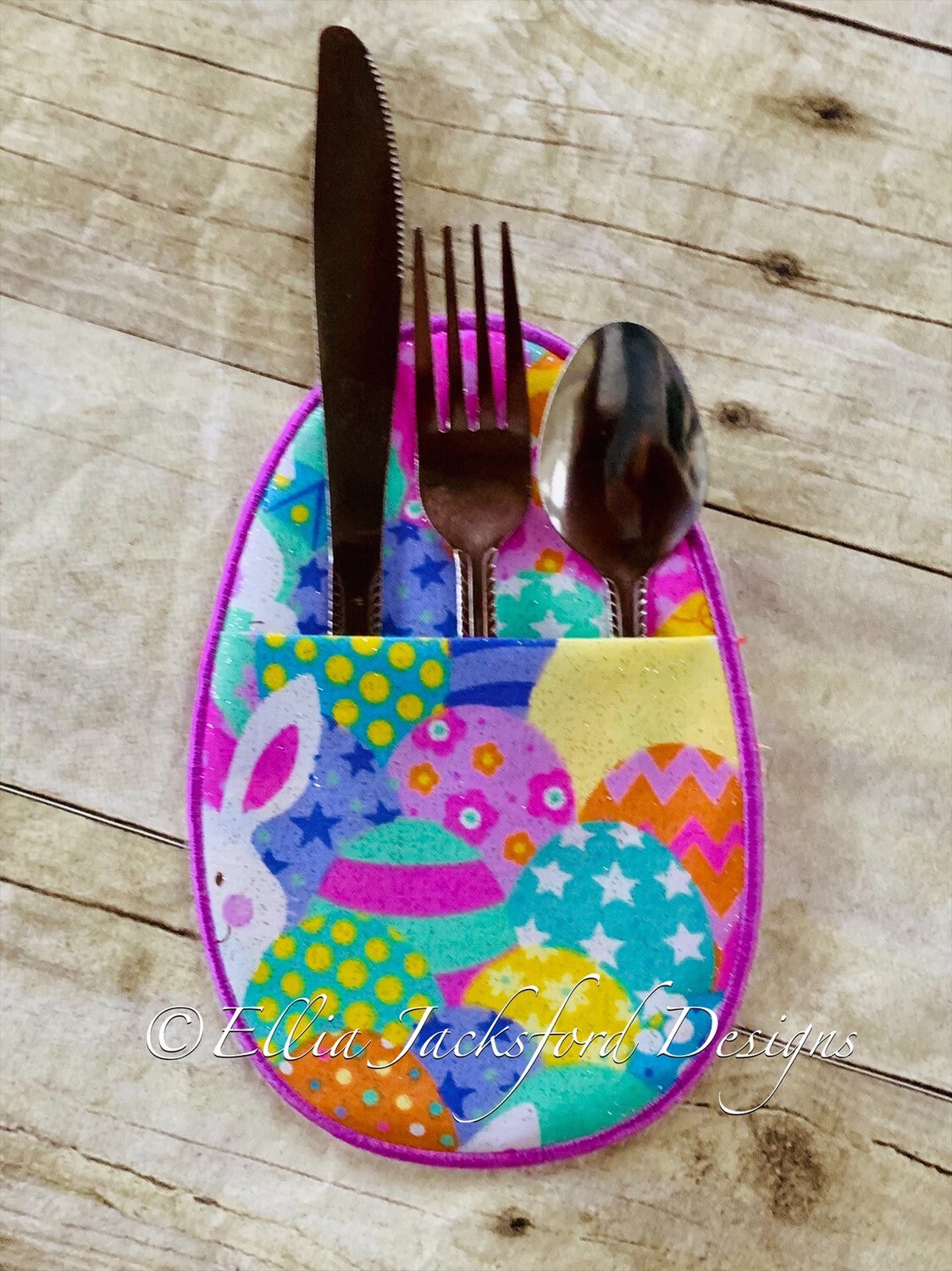 ITH Easter Egg Silverware Holder Embroidery Files - Etsy