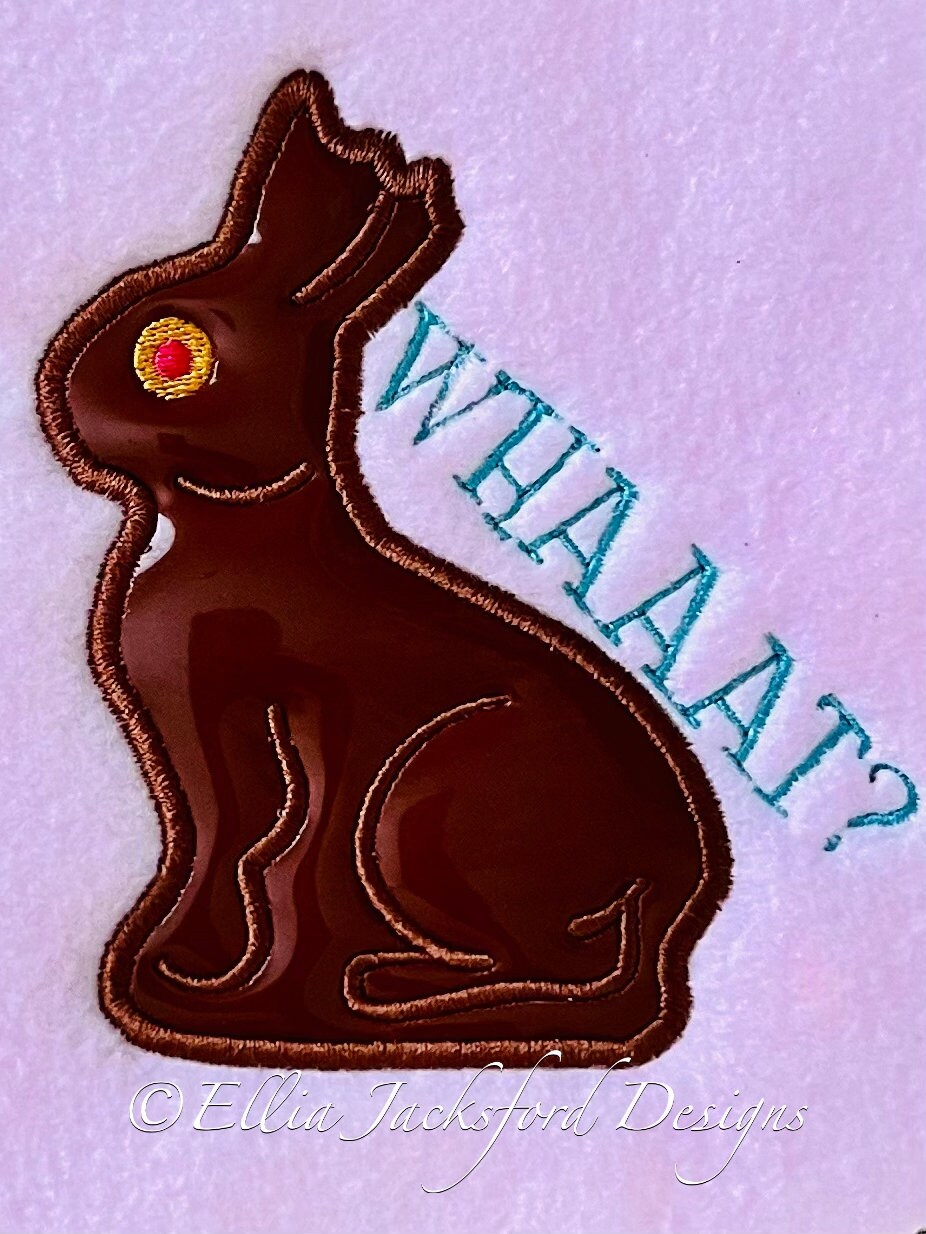 Chocolate Bunny Applique Embroidery Design 4 SIZES - Etsy