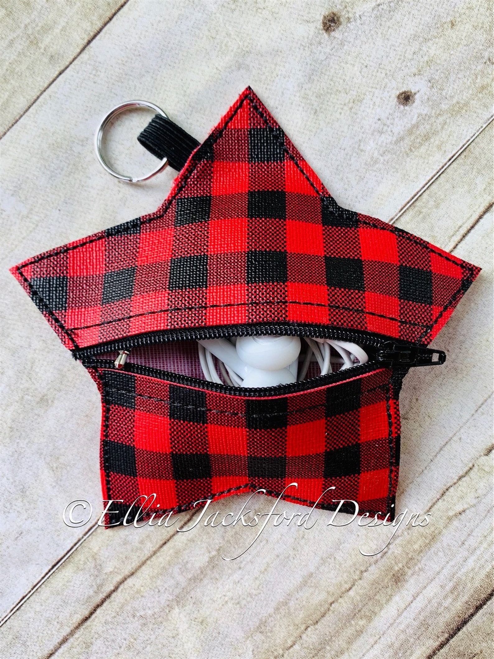 ITH Star Earbud Case Keyfob Embroidery Design - Etsy