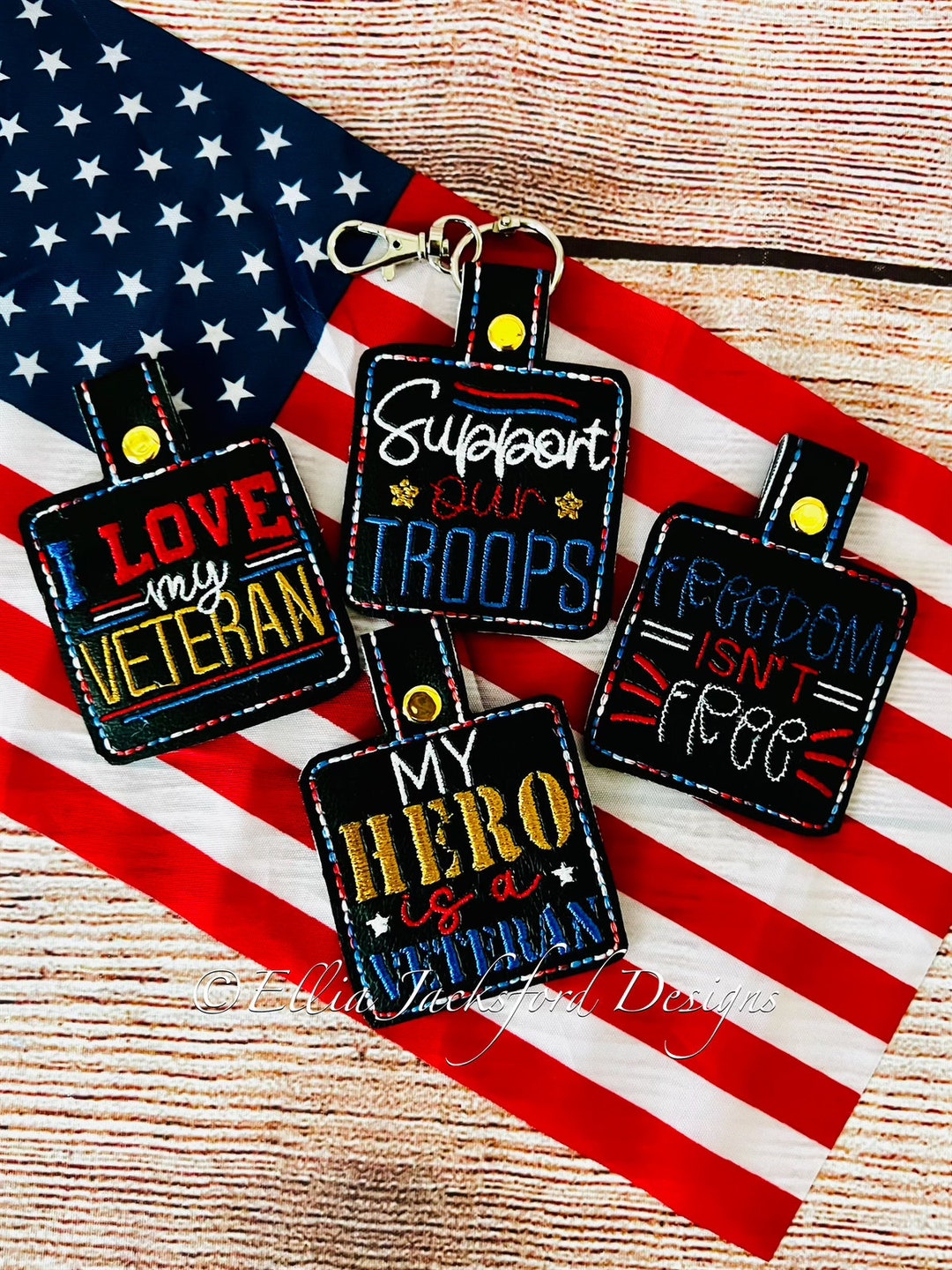 Military Keyfob Embroidery Design Bundle - Etsy