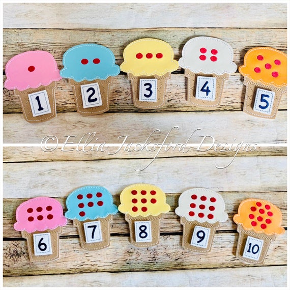 ITH Ice Cream Math Game Embroidery Design - Etsy