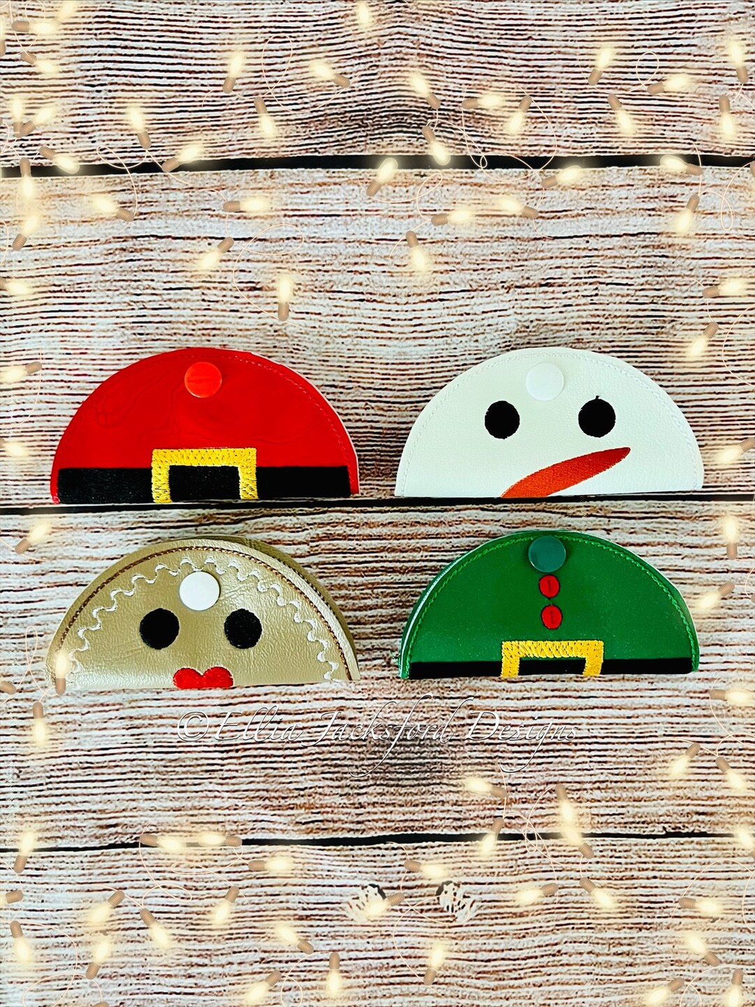 Christmas Cord Wrap Embroidery Design SET OF 4 - Etsy