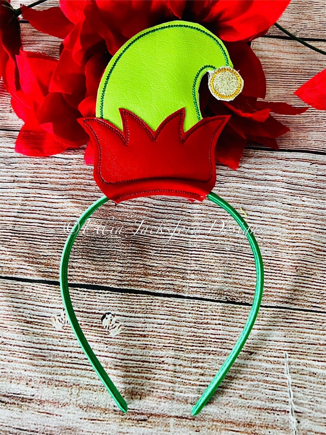 Elf Hat Headband Embroidery Design - Etsy