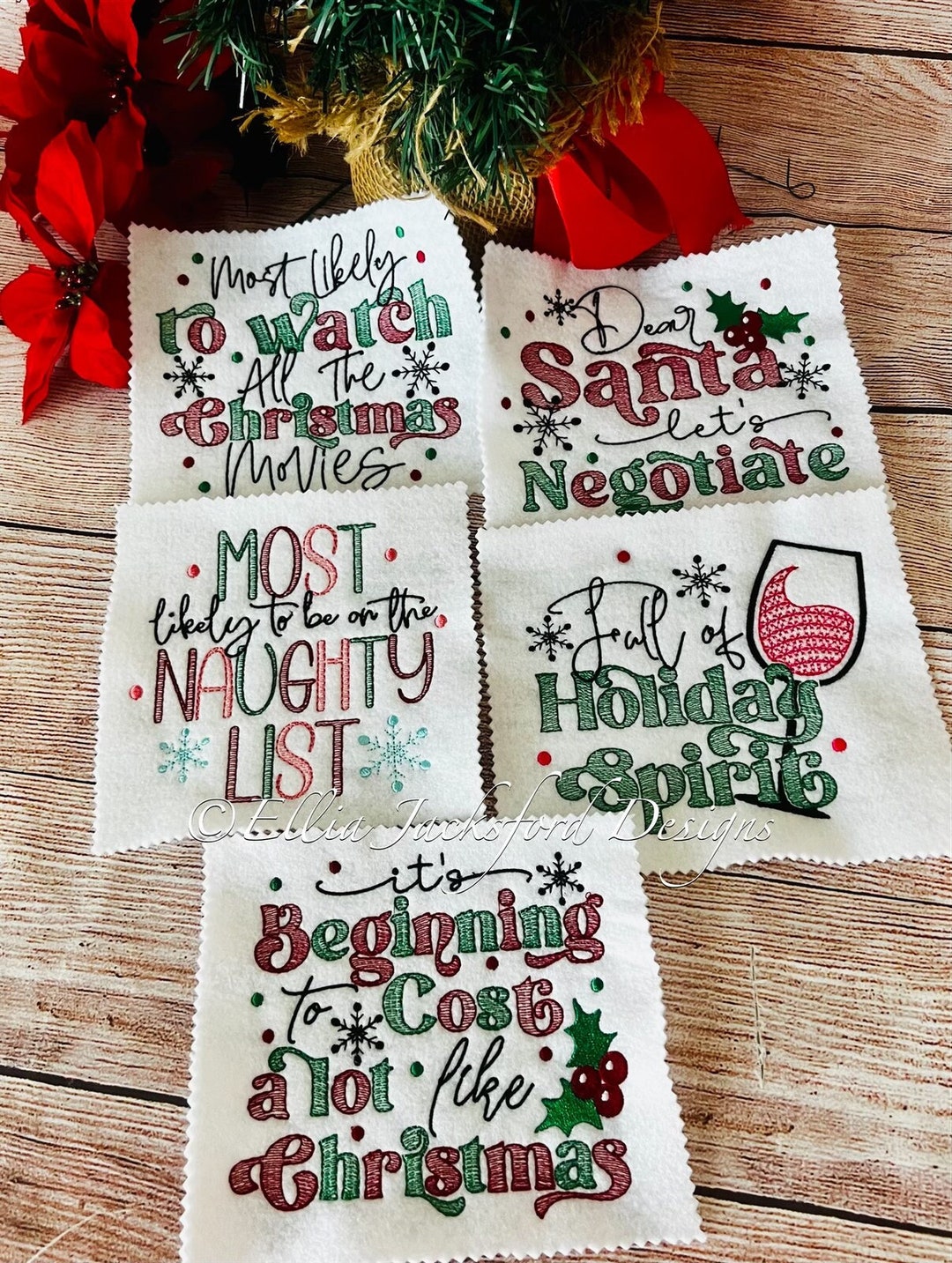 Christmas Sketch Embroidery Design BUNDLE - Etsy
