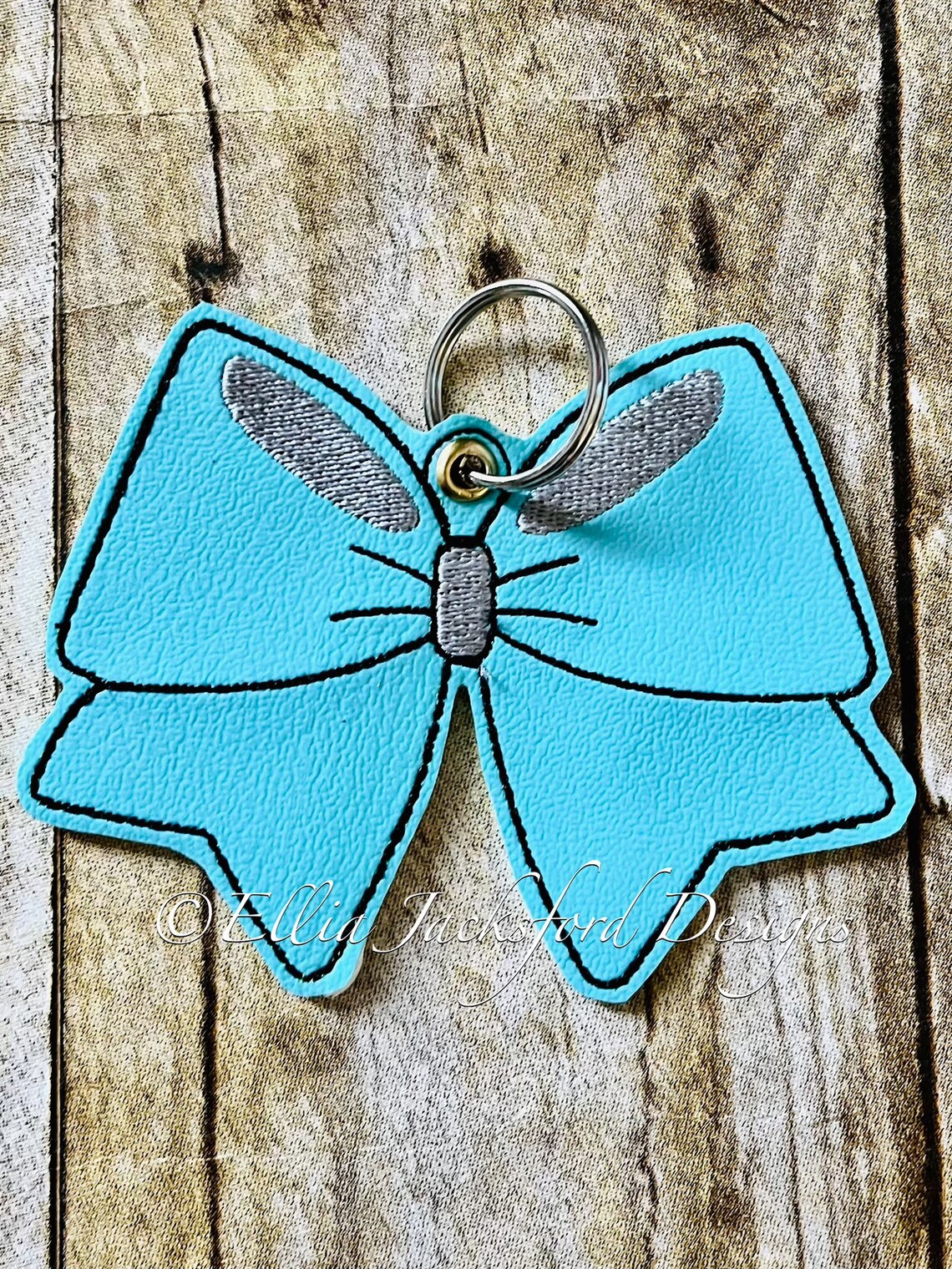 Cheer Bow Keyfob Embroidery Design | Etsy